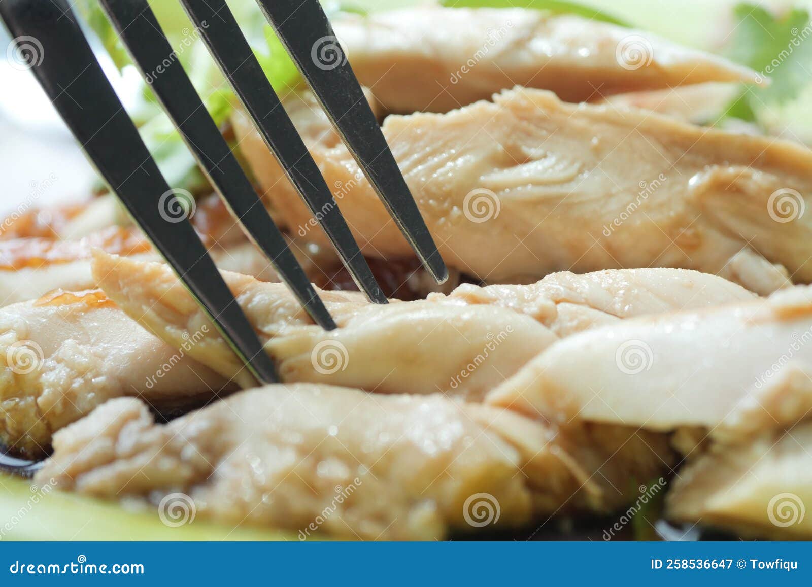 Cooked Slice of Chicken Meat on a Plate Stock Image - Image of dish ...