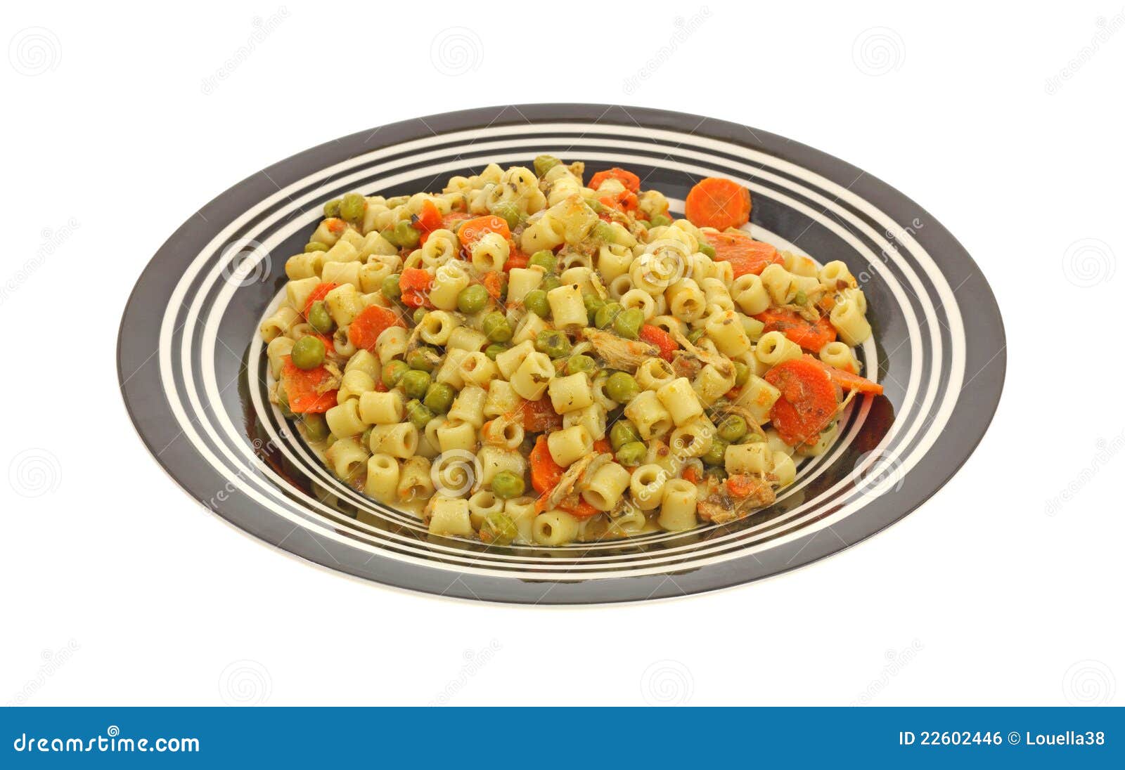 Cooked Small Pasta Vegetables Front View Stock Photo - Image of peas ...