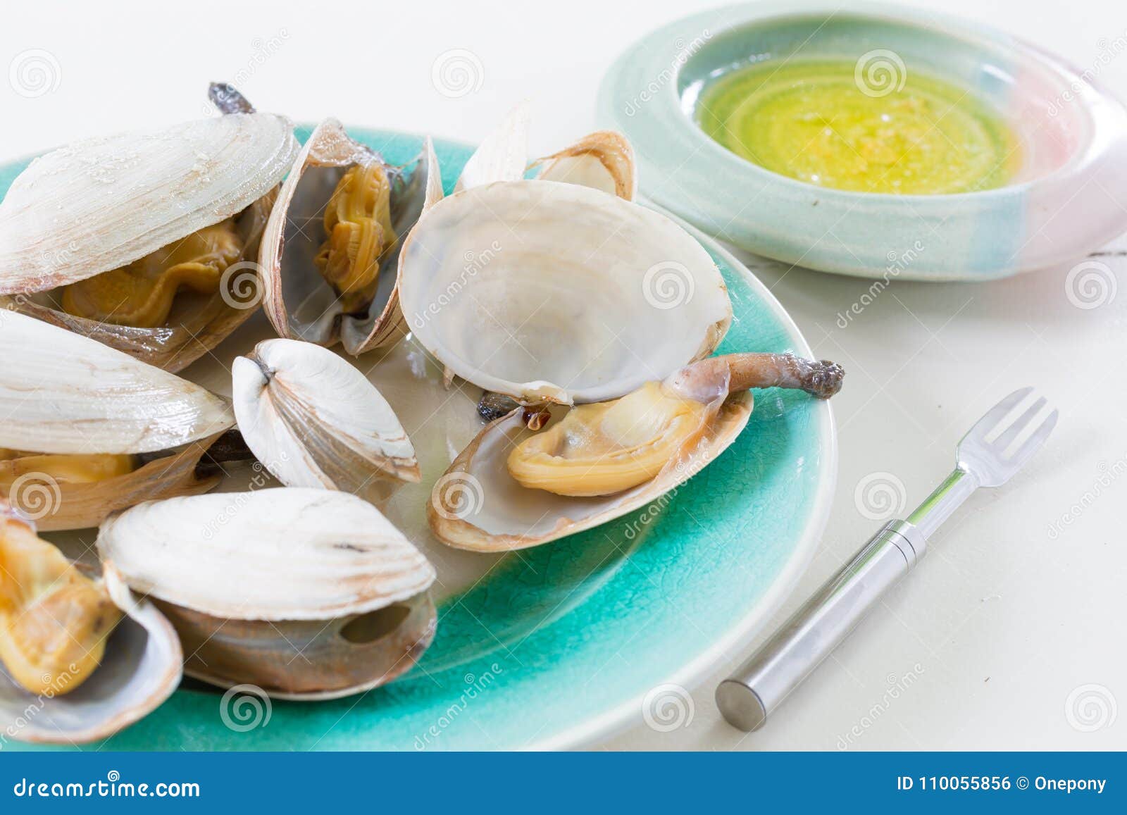 Cooked Clams with Melted Butter Stock Photo - Image of canada ...