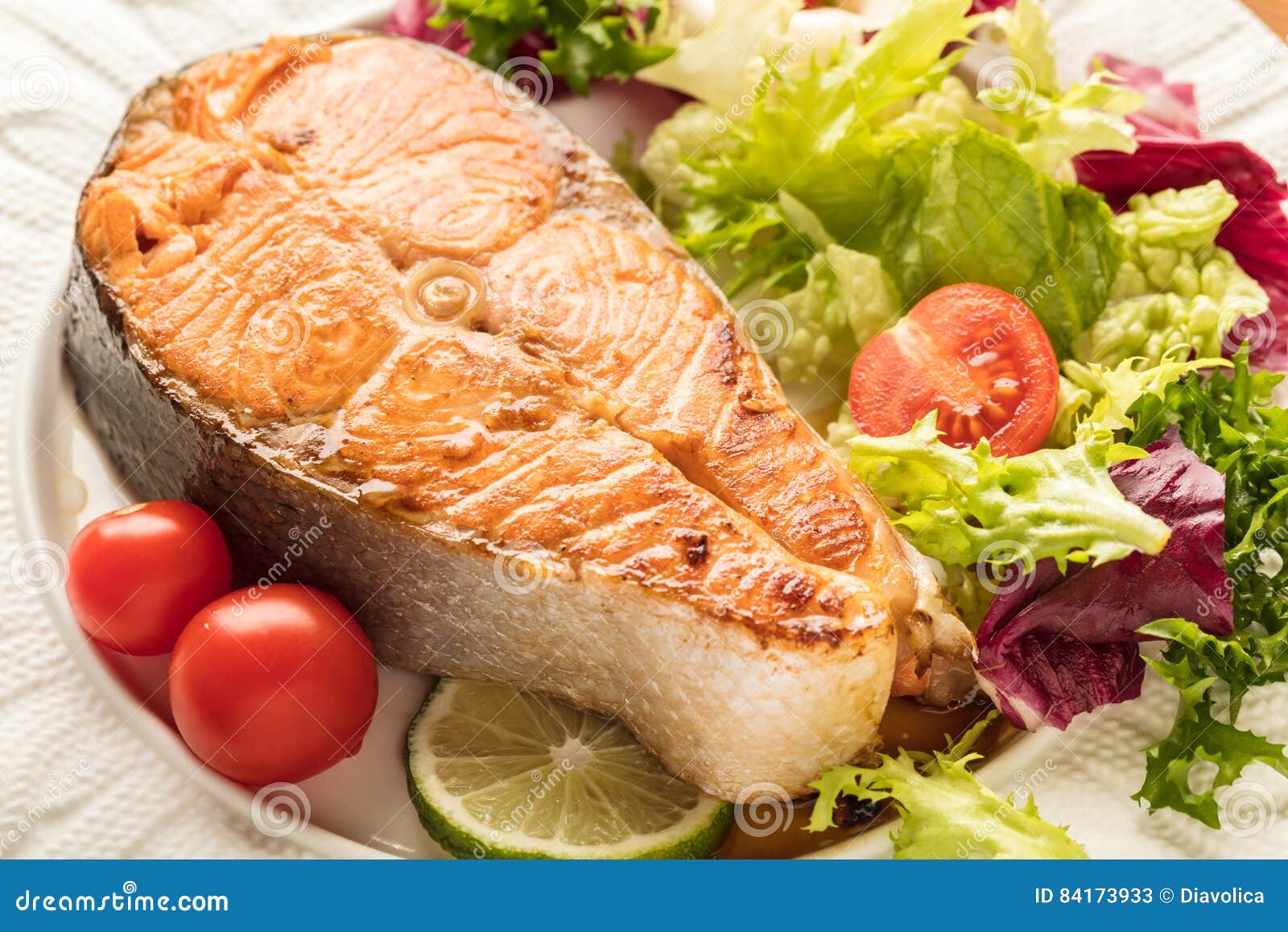 Cooked steak red fish stock image. Image of lemon, cuisine - 84173933