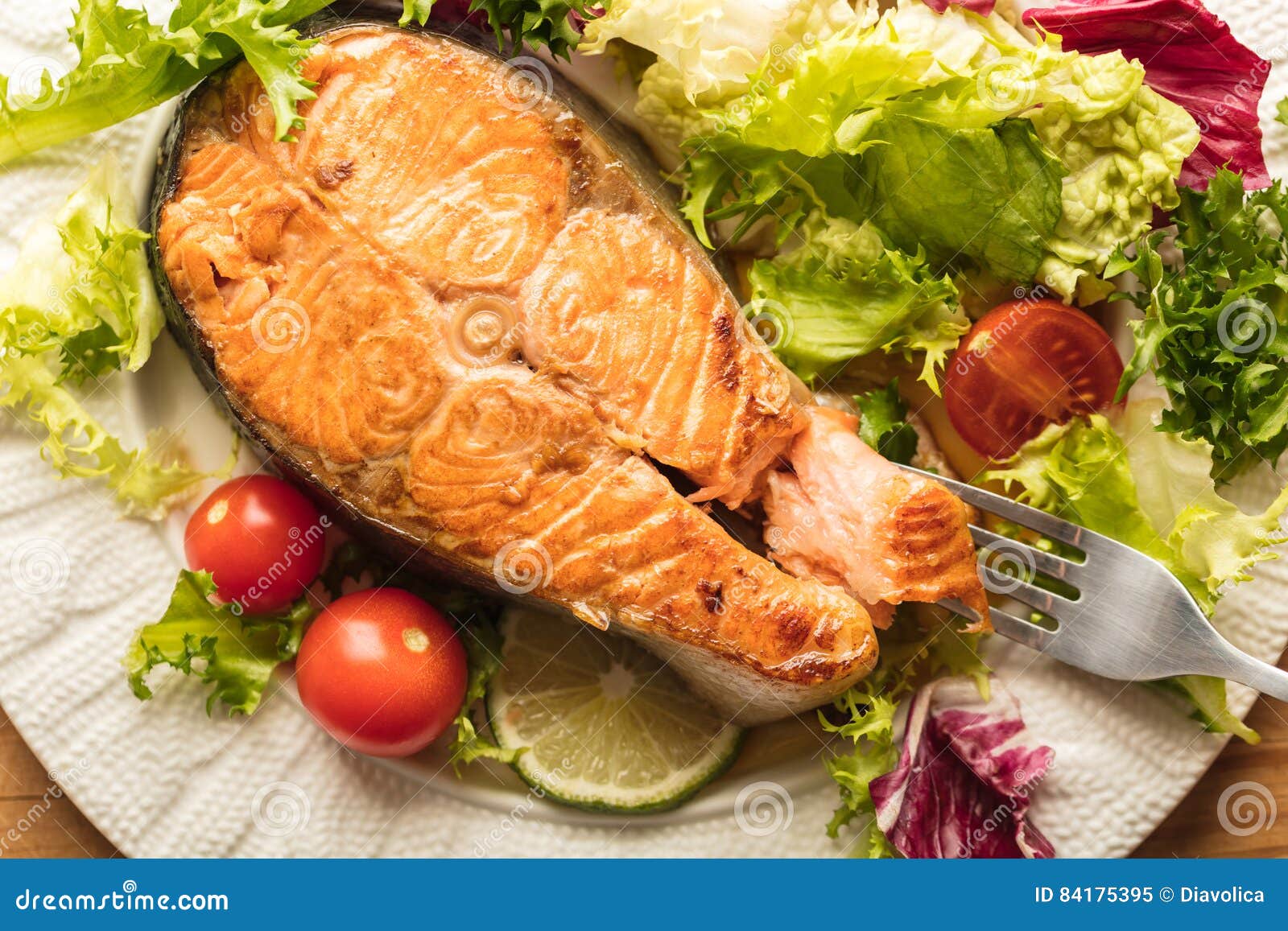 Cooked steak red fish stock image. Image of delicious - 84175395