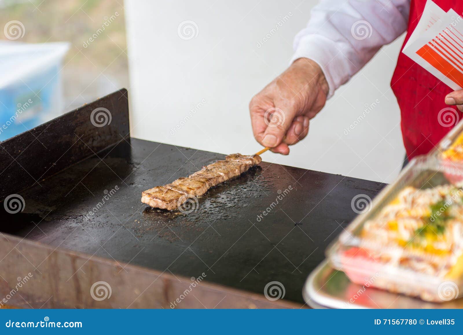 Cooked steak on stick stock photo. Image of meat, steak - 71567780