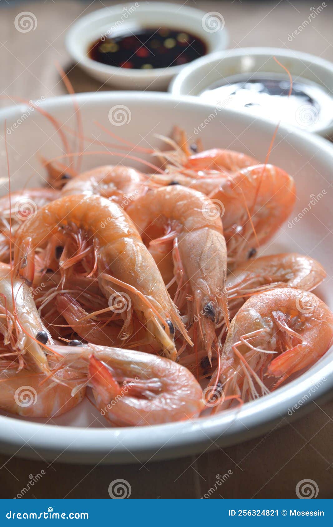 Cooked Steam shrimp dish stock image. Image of dinner - 256324821