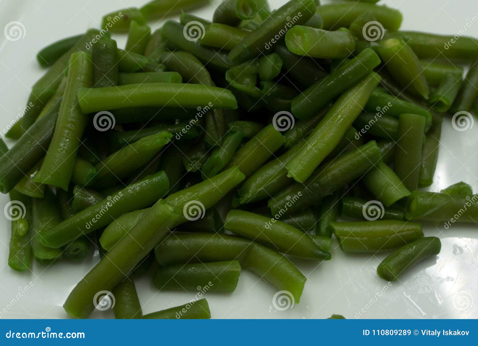 Cooked String Beans in a White Bowl . Stock Image - Image of cooked ...