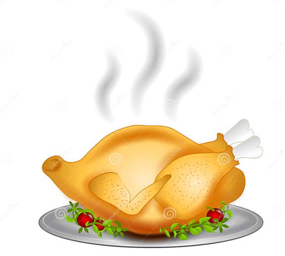 Cooked Thanksgiving Turkey stock illustration. Illustration of ...