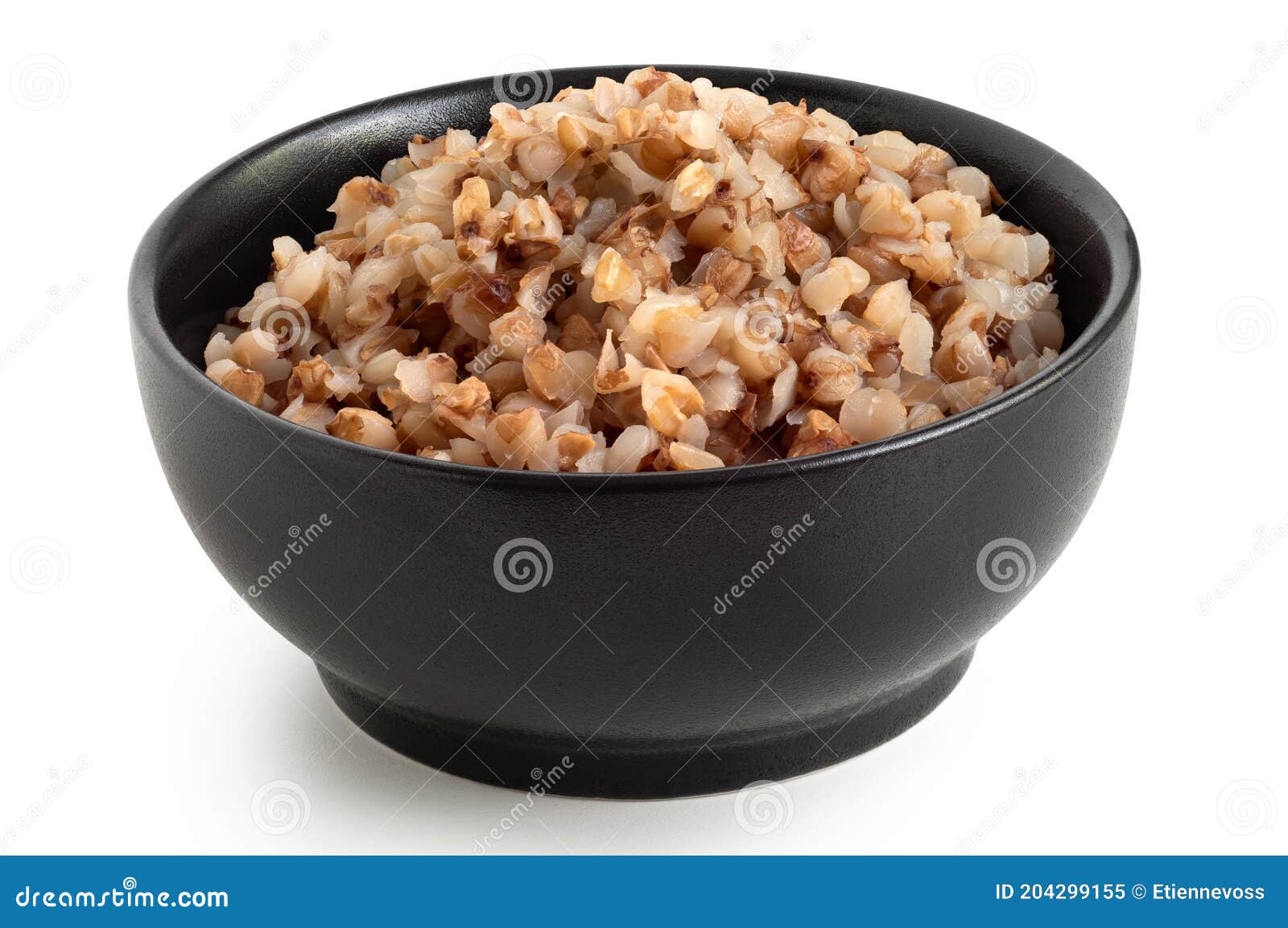 Cooked toasted buckwheat stock image. Image of cooked - 204299155