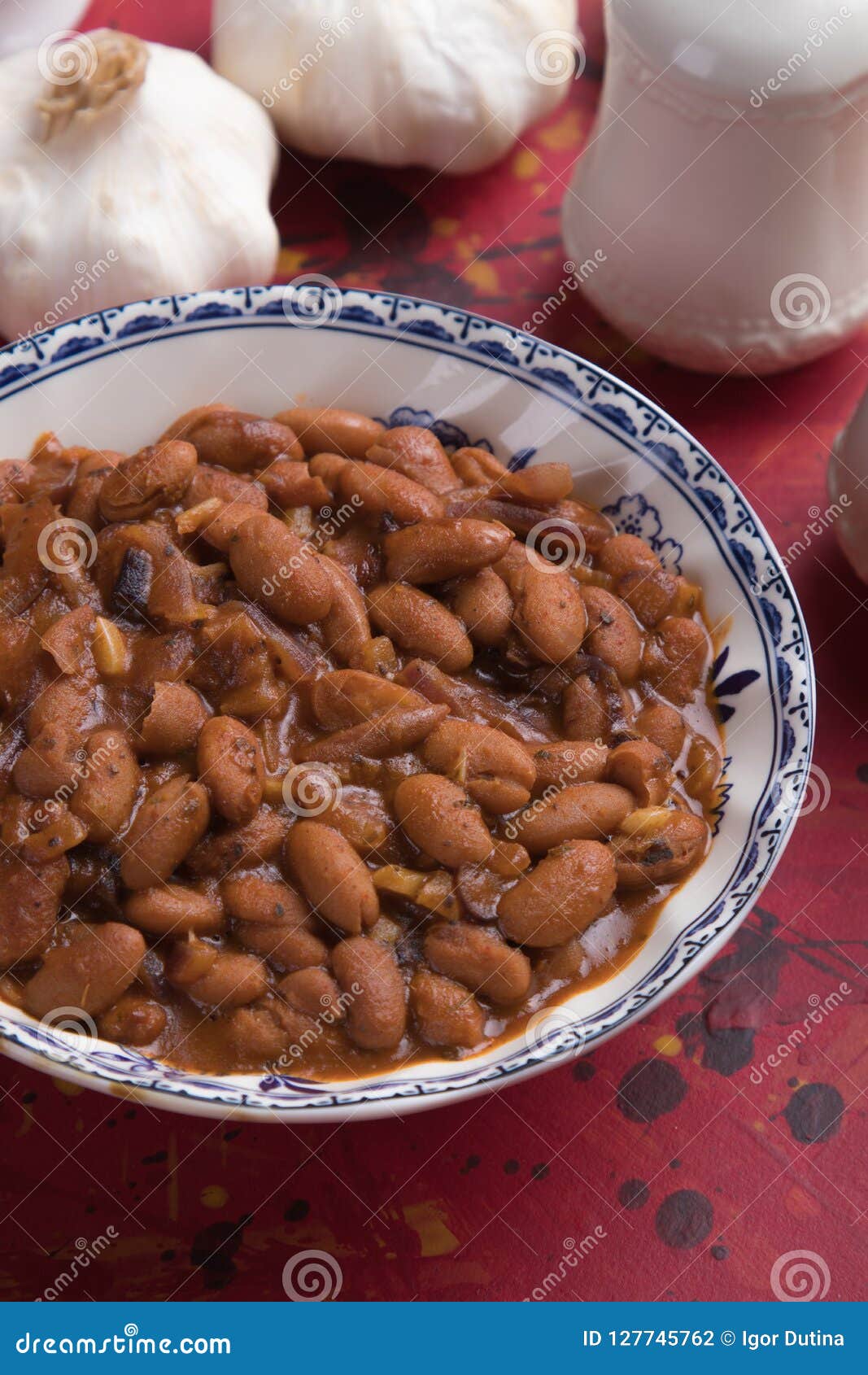 Cooked white beans stock photo. Image of meal, homemade - 127745762