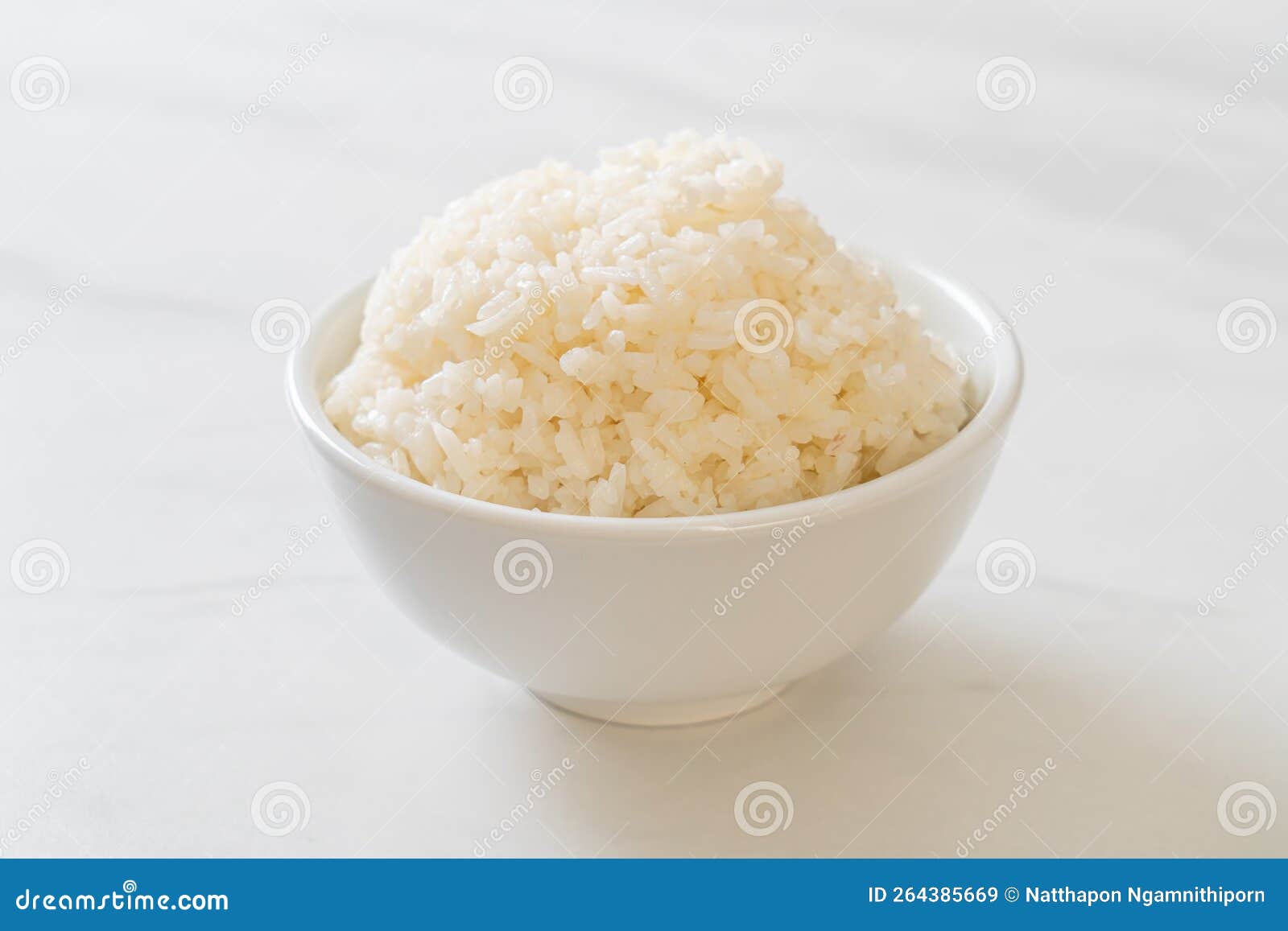 Cooked white rice bowl stock image. Image of chinese - 264385669