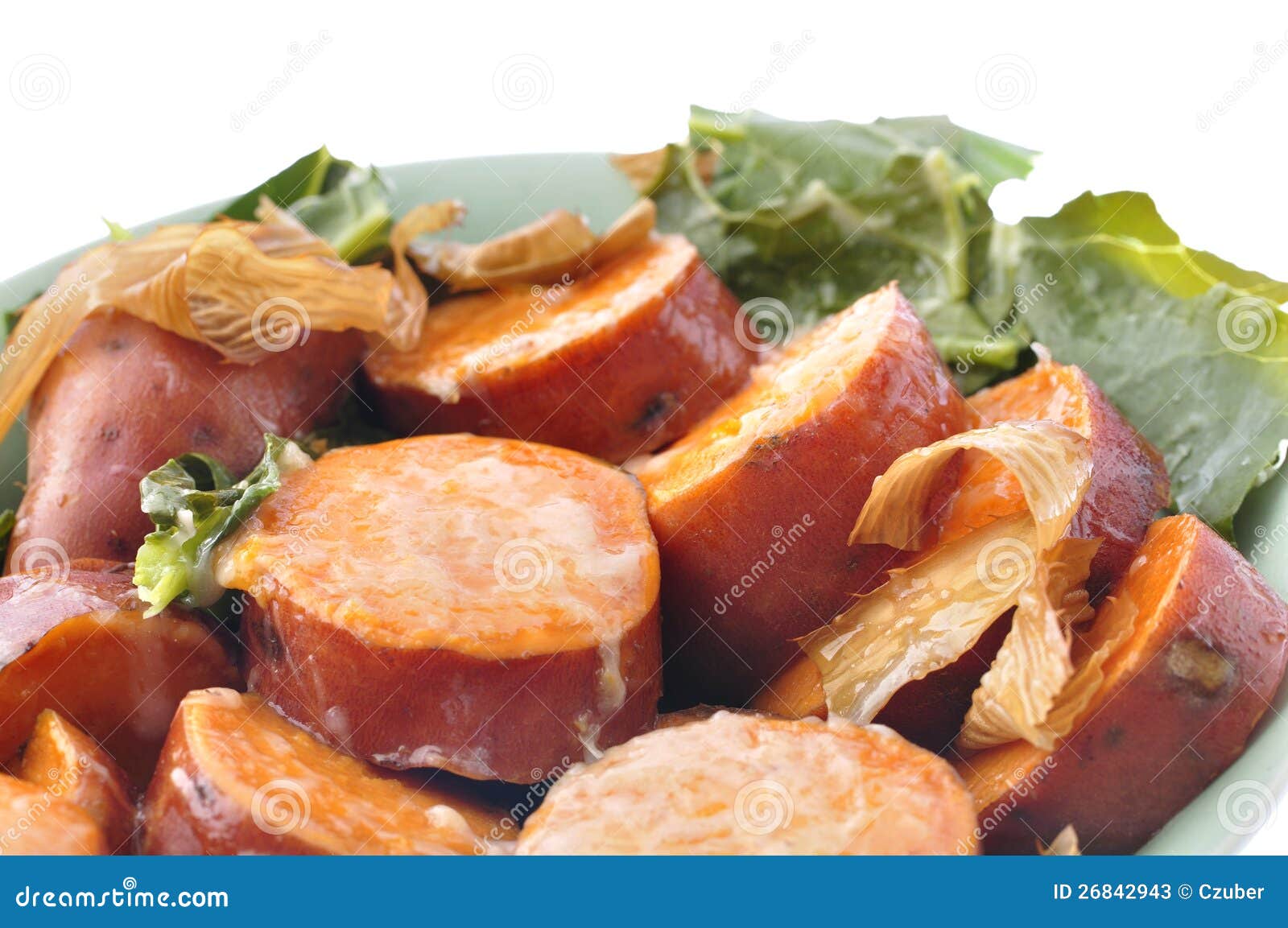 Cooked yams stock image. Image of closeup, broccoli, bowl - 26842943