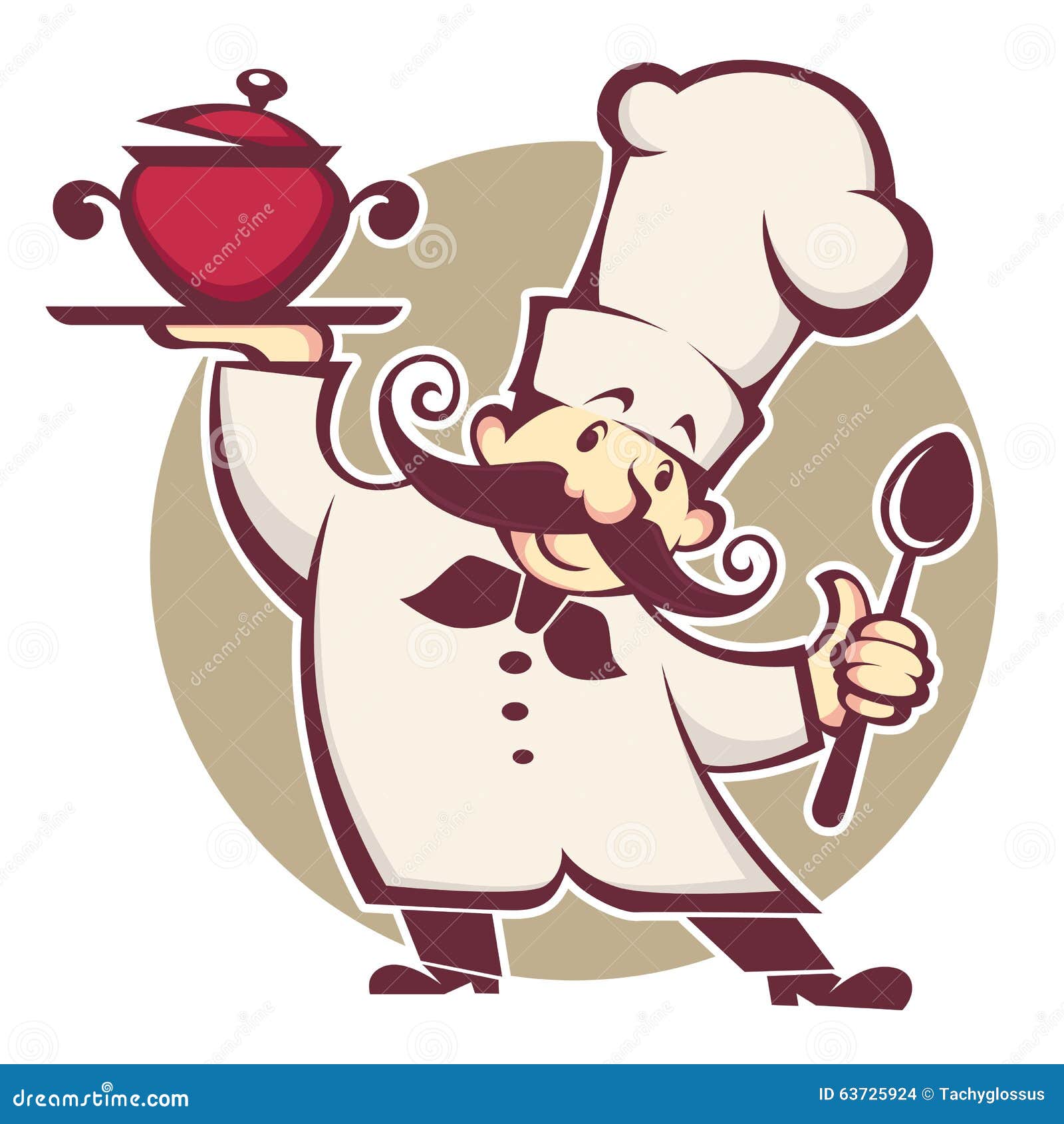 Cooker stock vector. Illustration of dining, chef, mascot - 63725924