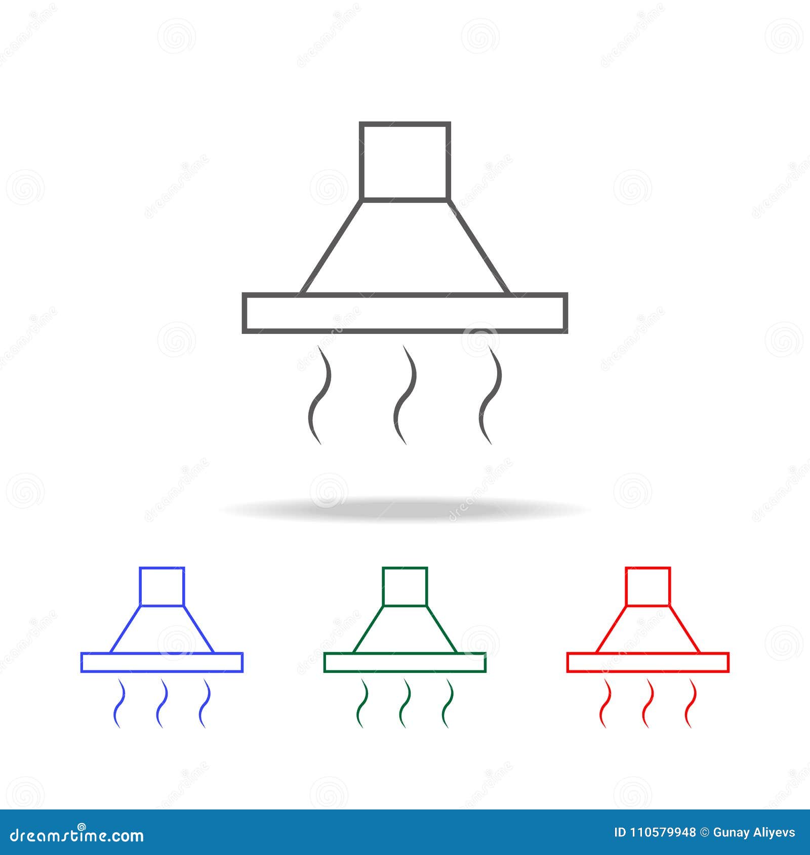 Cooker Hood Icon. Elements in Multi Colored Icons for Mobile Concept ...