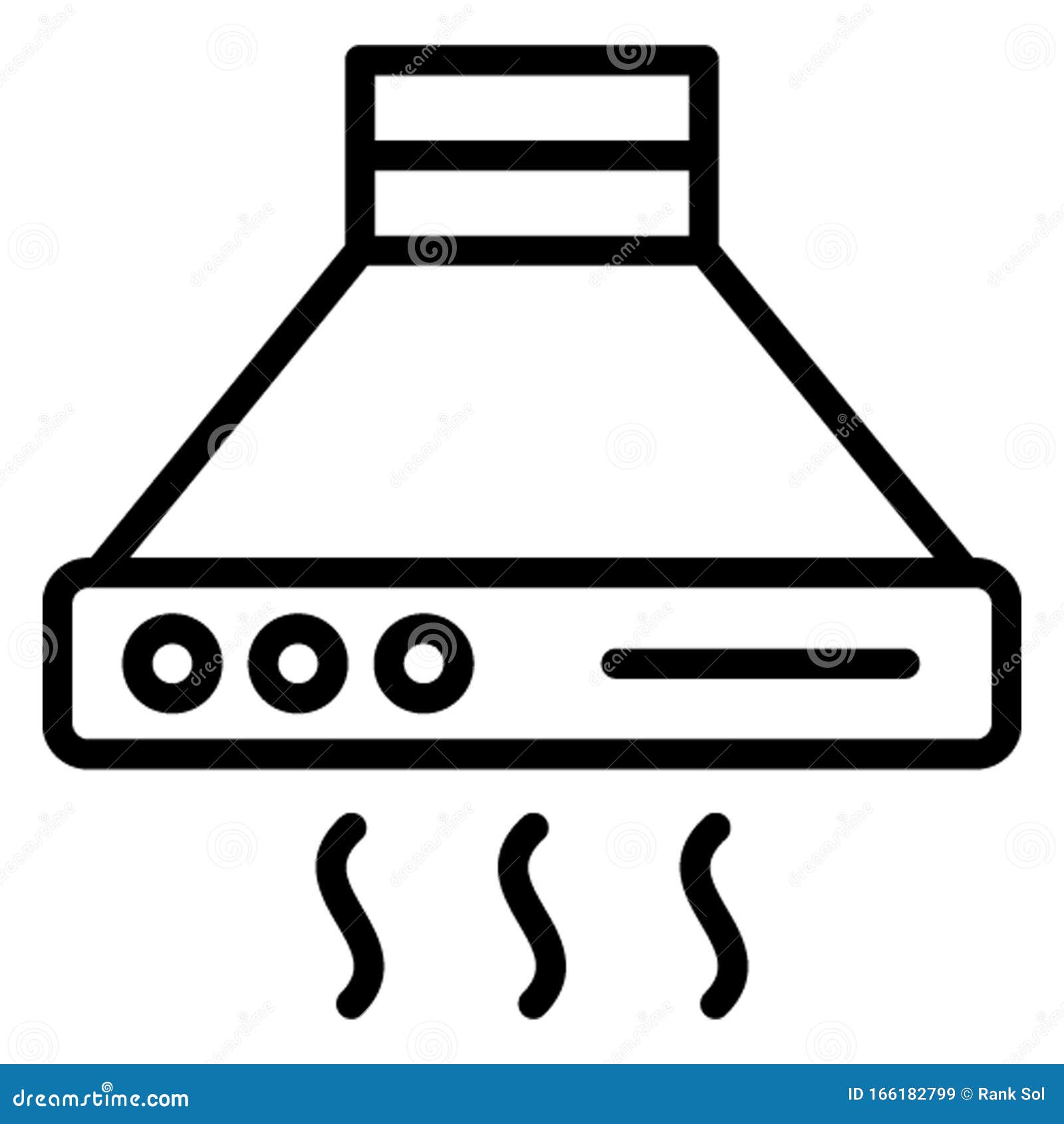 Cooker Hood Isolated Vector Icon Fully Editable Stock Vector ...