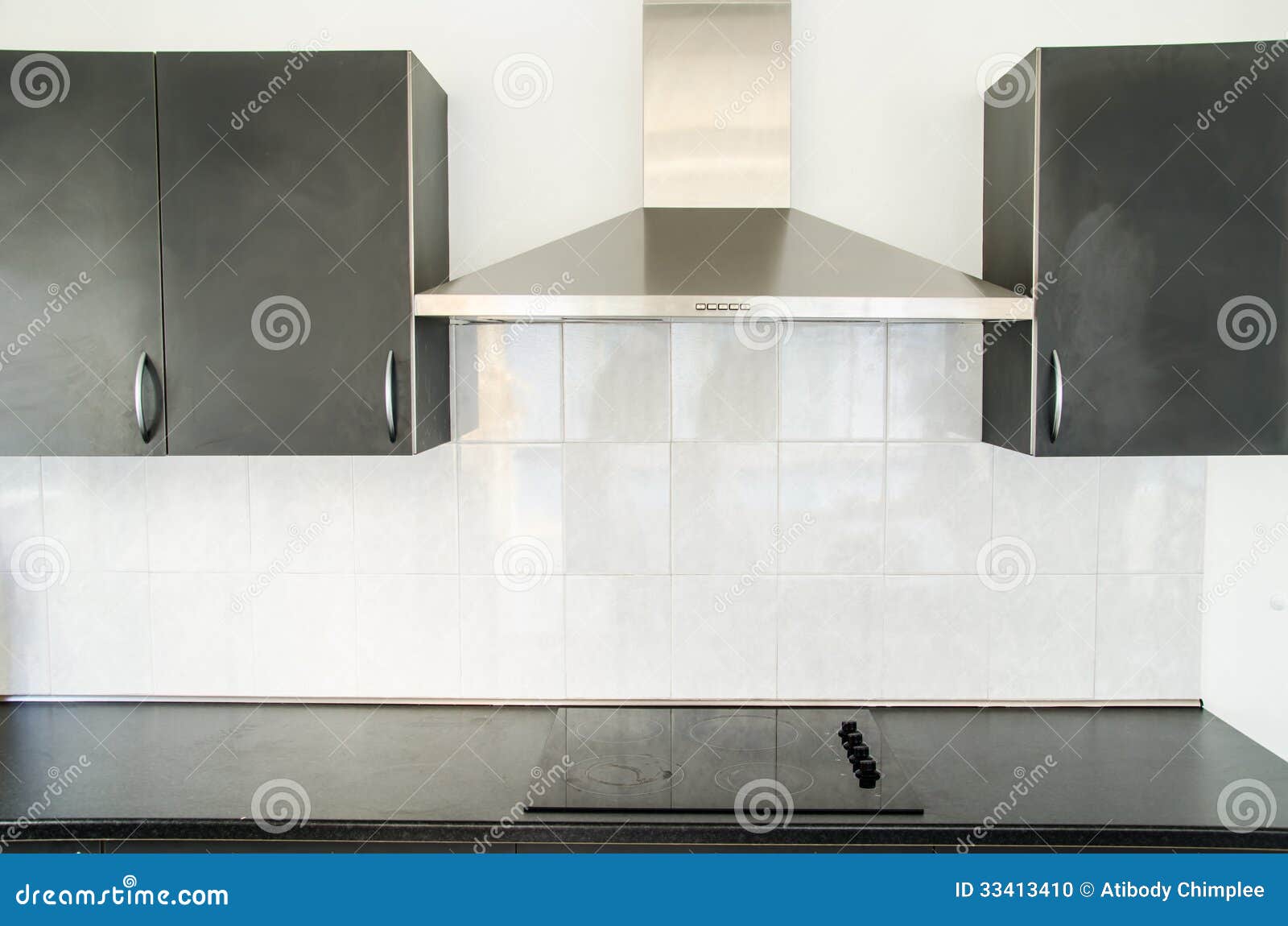 Cooker Hood in Kitchen Room Stock Photo - Image of house, builtin: 33413410