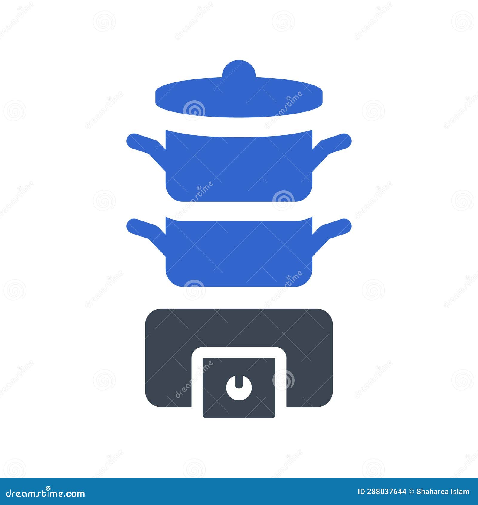Cooker steamer icon stock vector. Illustration of steam - 288037644