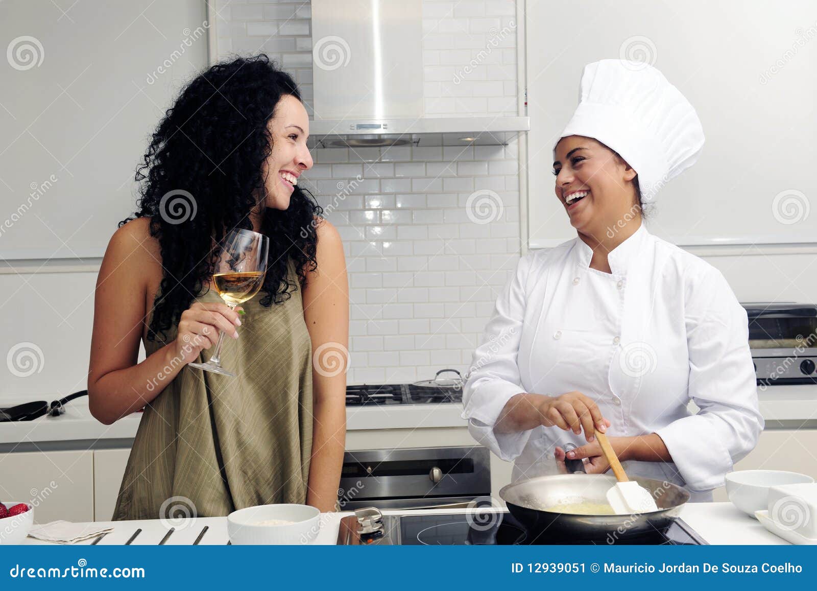 Cookery course: laughing stock image. Image of participating - 12939051