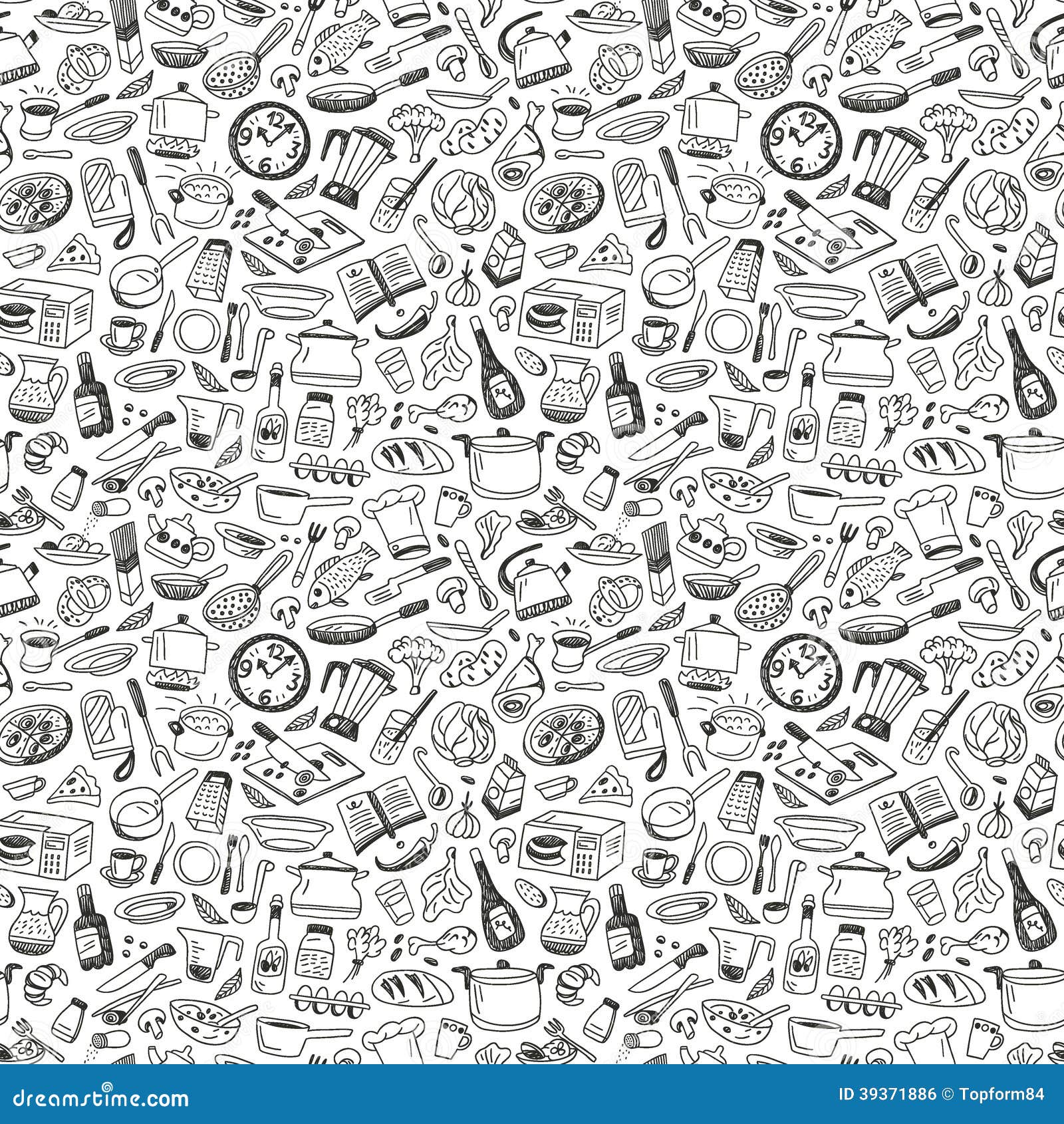 Cookery - Seamless Background Stock Vector - Illustration of element ...