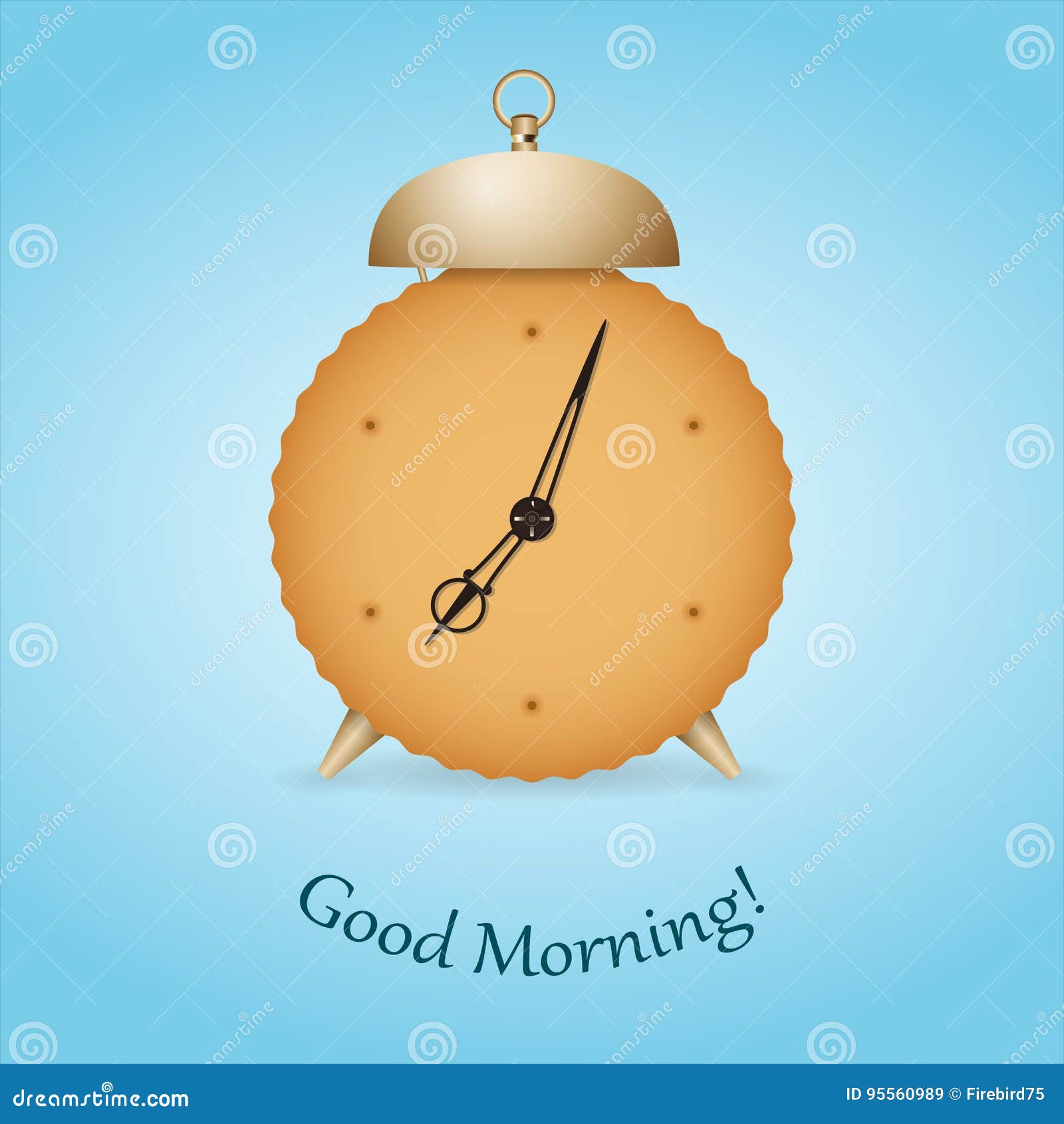 Cookie Alarm Clock. Good Morning Stock Vector - Illustration of space ...
