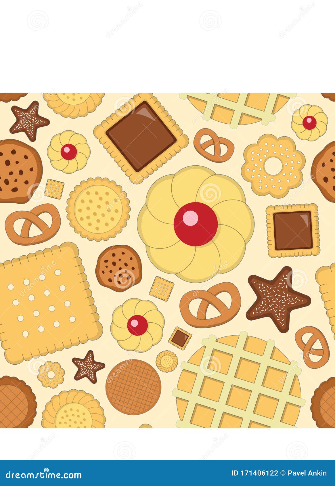 Cookie background 01 stock vector. Illustration of outline - 171406122