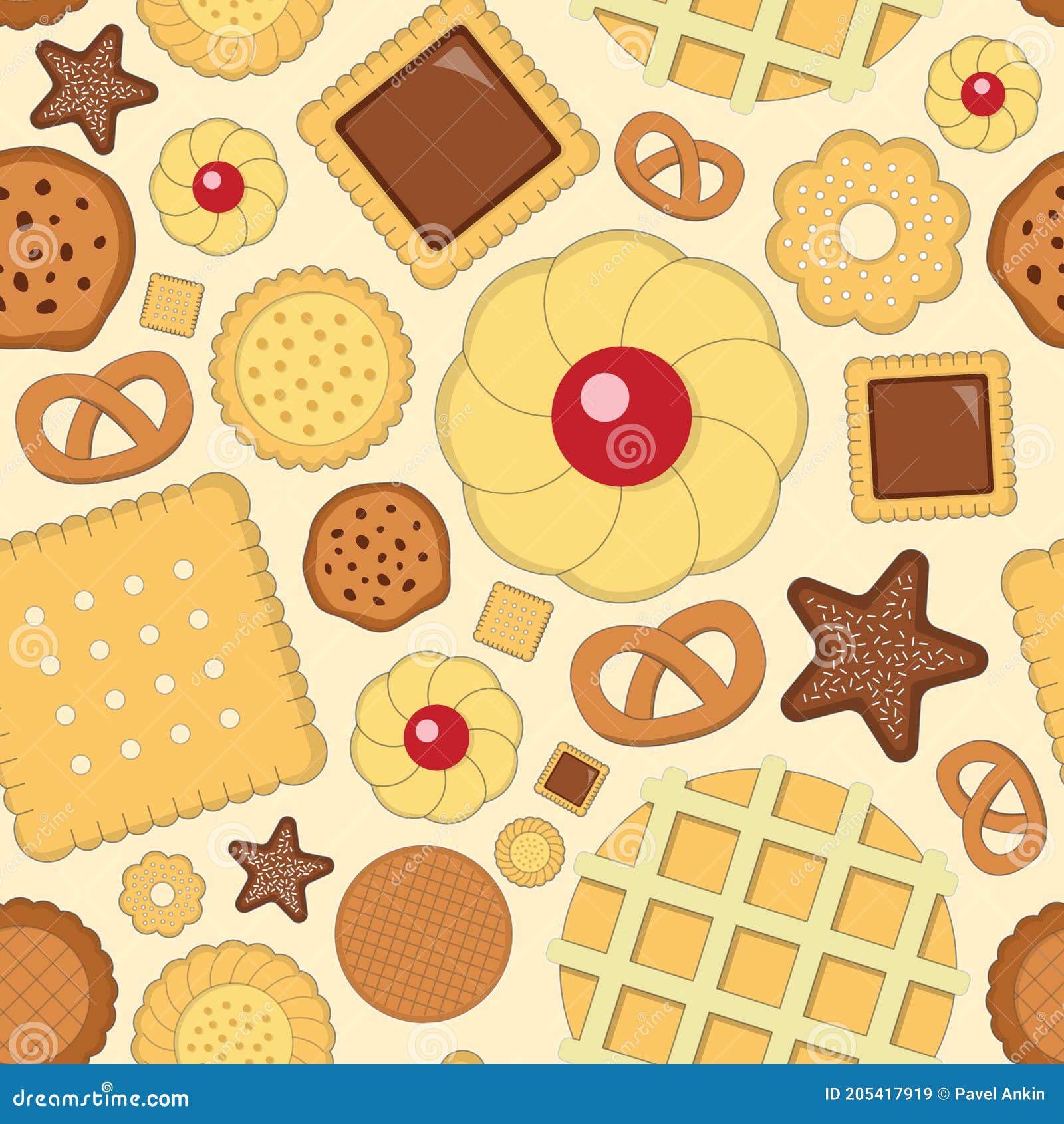 Cookie-background-01 stock vector. Illustration of breakfast - 205417919