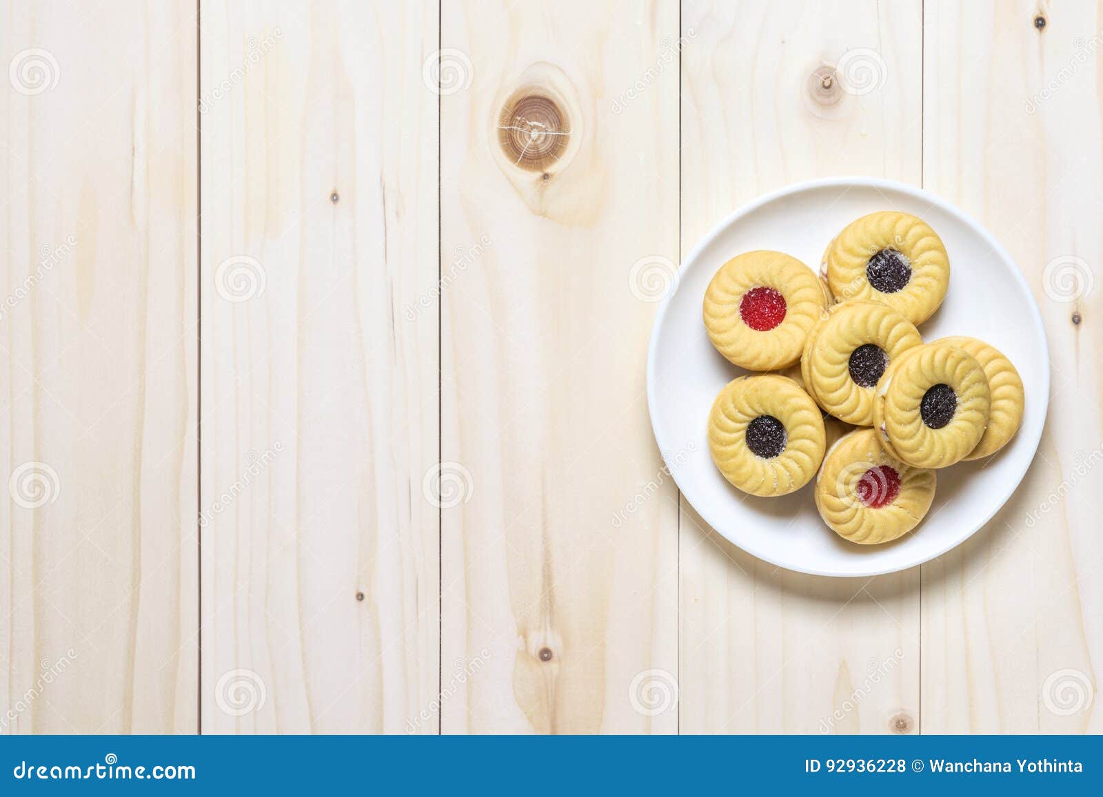 Cookie Biscuits on Wooden Table Stock Photo - Image of close, cake ...