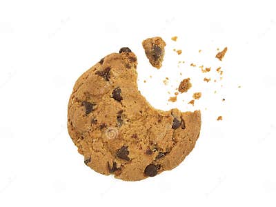 Cookie with a bite stock image. Image of carbohydrates - 10860345