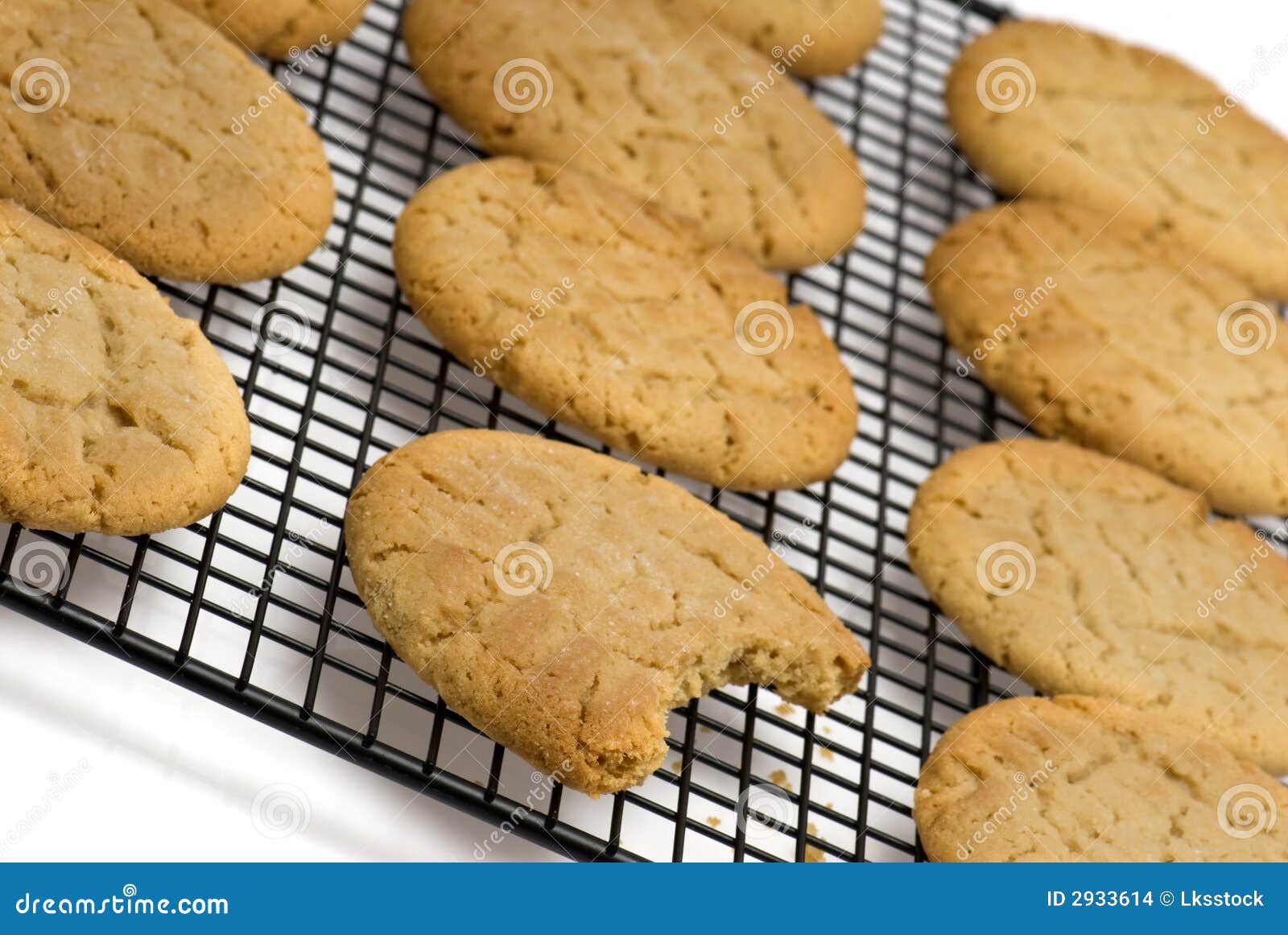 Cookie with bite on rack stock photo. Image of dessert - 2933614