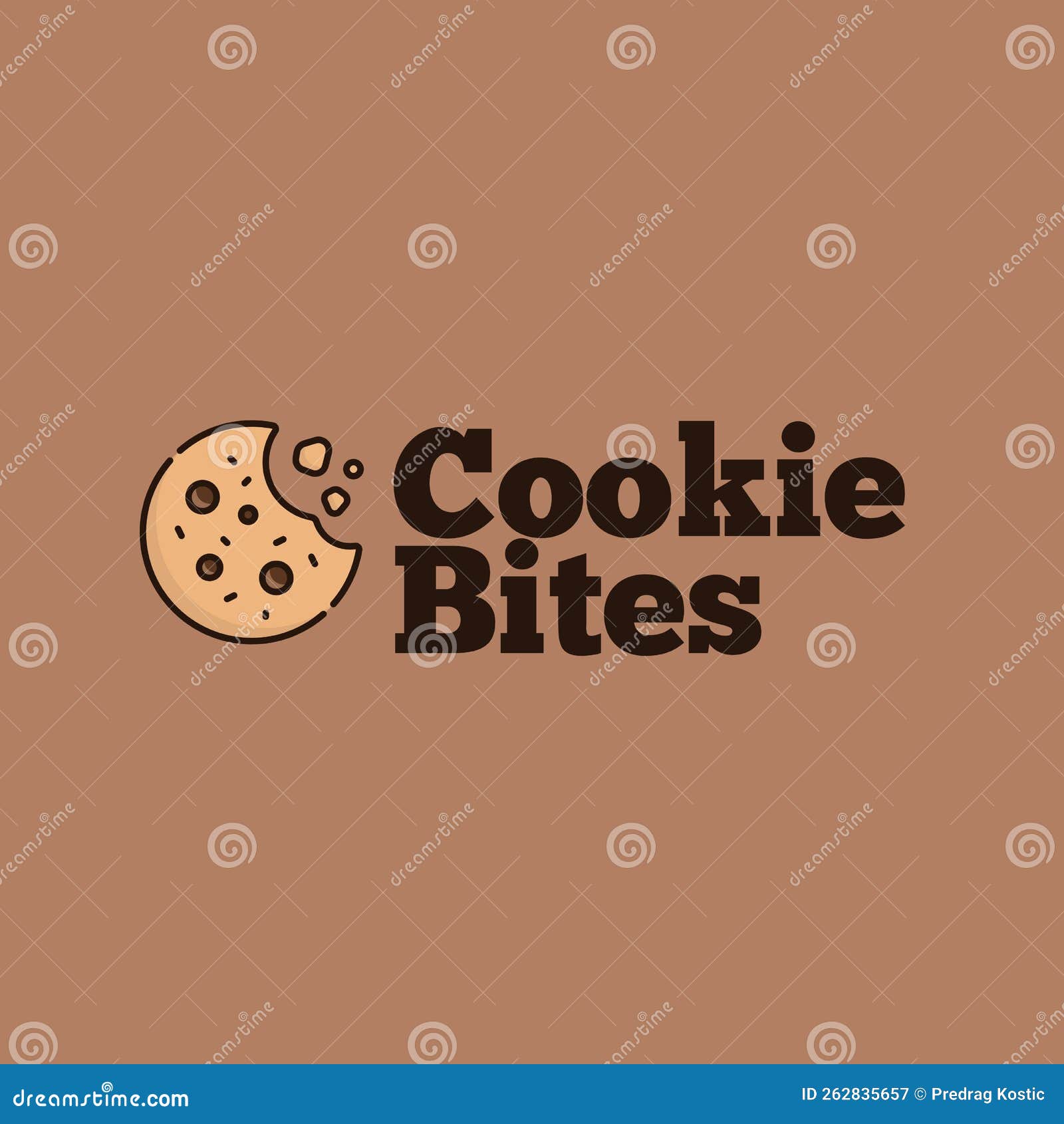Cookie Bites Logo Design Royalty-Free Cartoon | CartoonDealer.com ...
