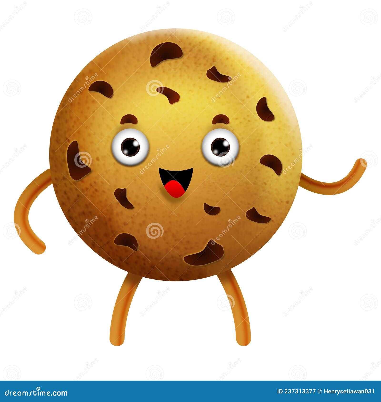 Cute Vector Character of Cookie Stock Vector - Illustration of figurine ...