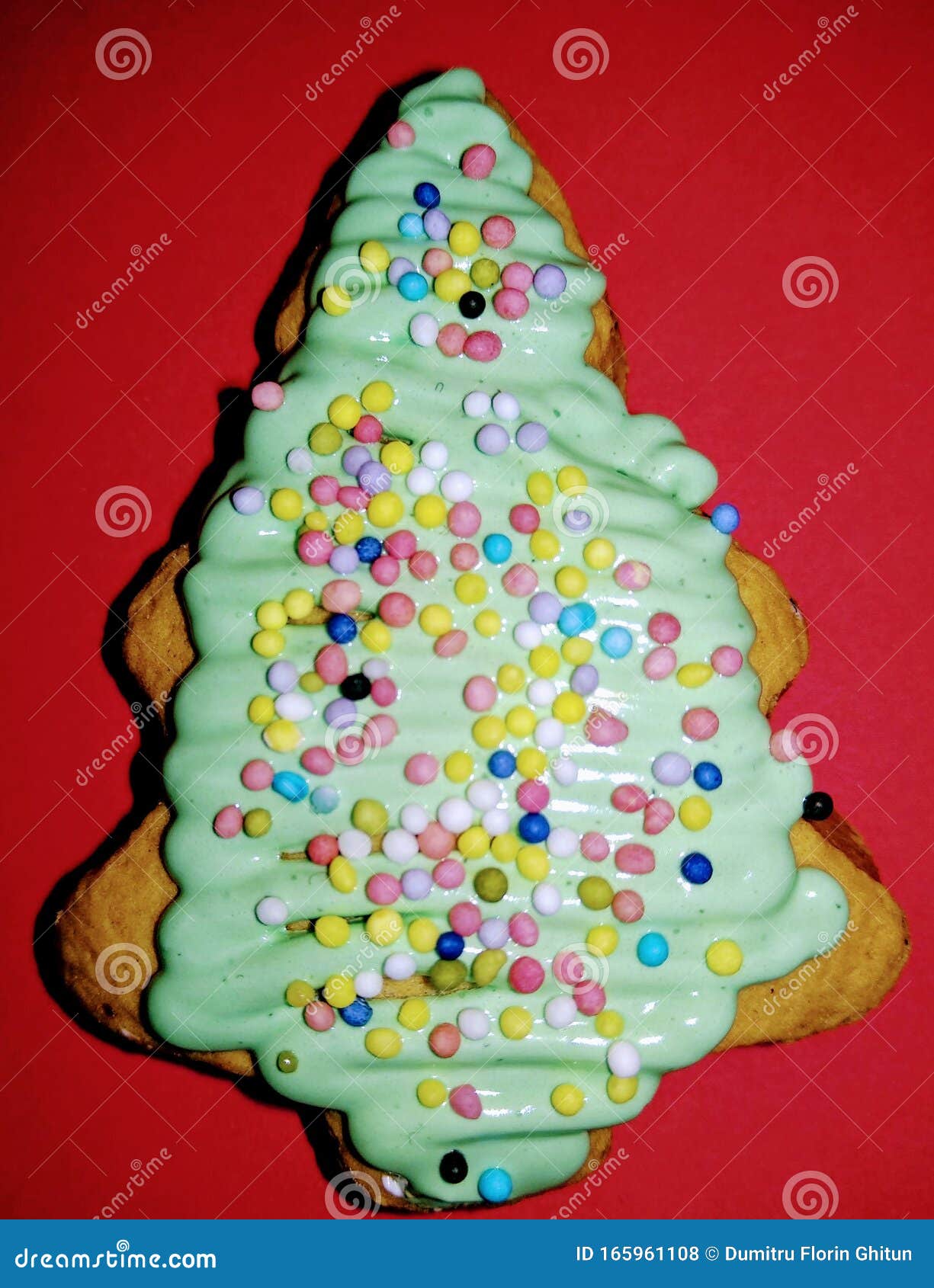 Cookie Christmas Tree with Frosting Stock Photo - Image of frosting ...