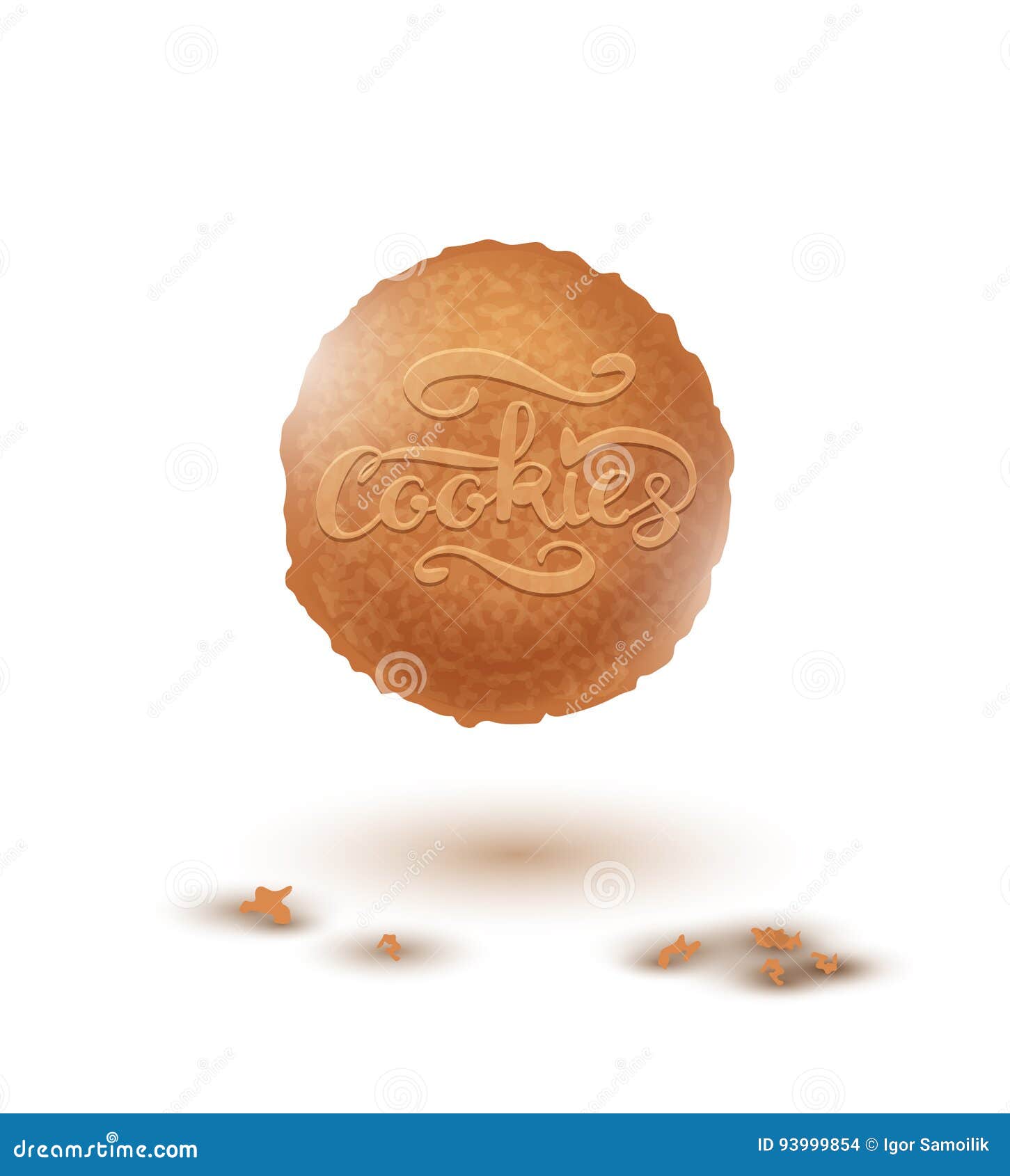 Cookie and Cookies Lettering. Vector Illustration Stock Vector ...