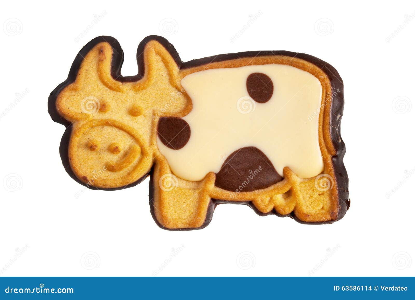 Cookie cow isolated stock photo. Image of dessert, bisquit - 63586114