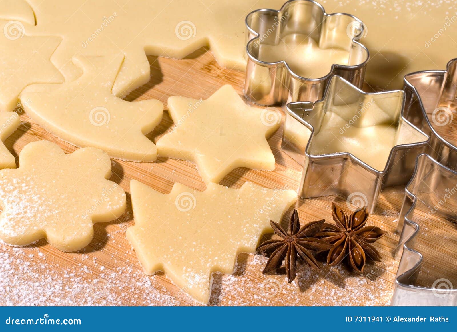 Cookie-cutter forms stock image. Image of ingredients - 7311941