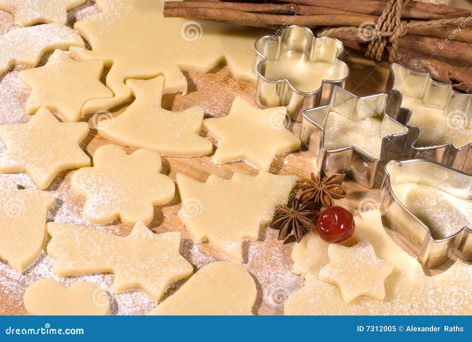Cookie-cutter forms stock image. Image of ingredients - 7312005