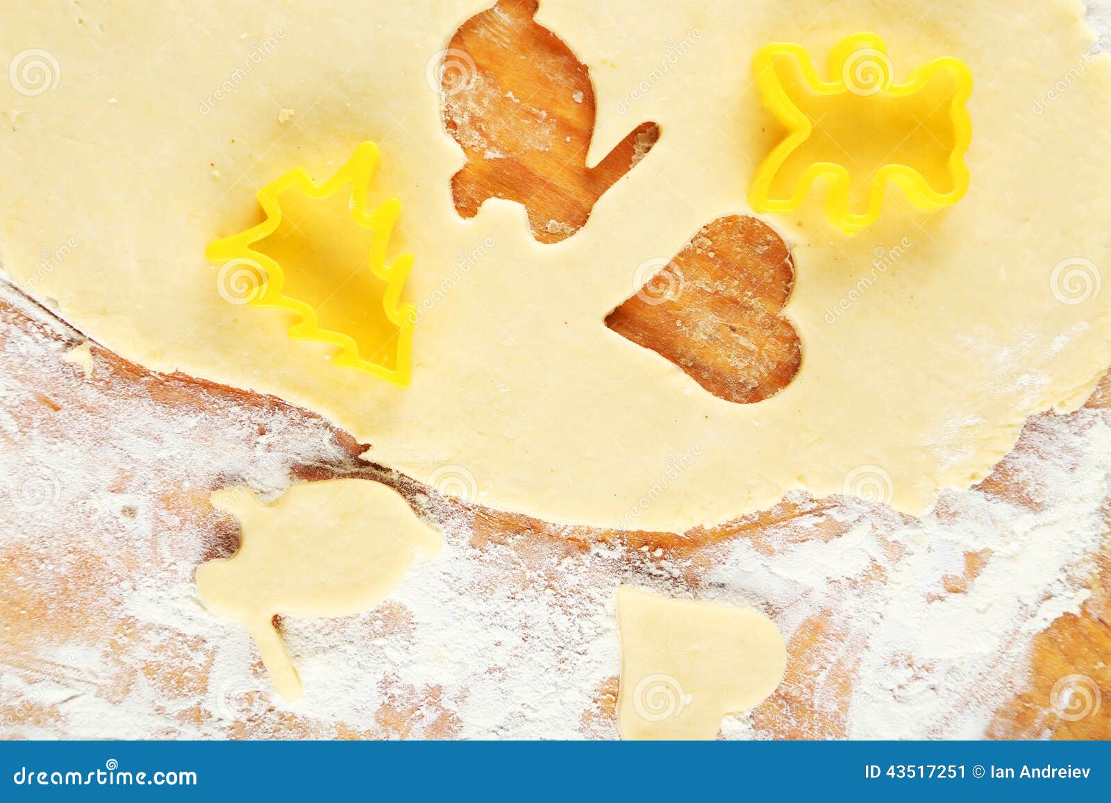 Cookie Cutter Forms Close Up Stock Image - Image of roll, sugar: 43517251