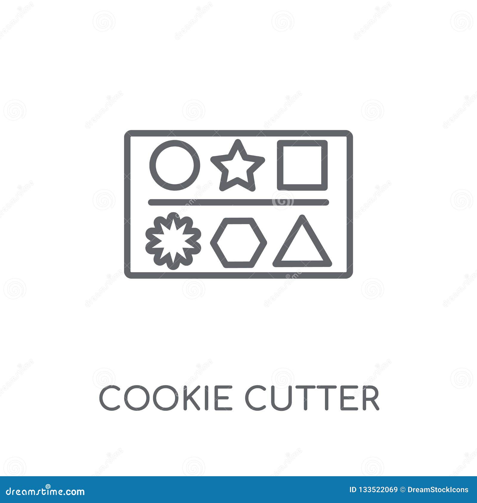 Cookie Cutter Linear Icon. Modern Outline Cookie Cutter Logo Con Stock ...
