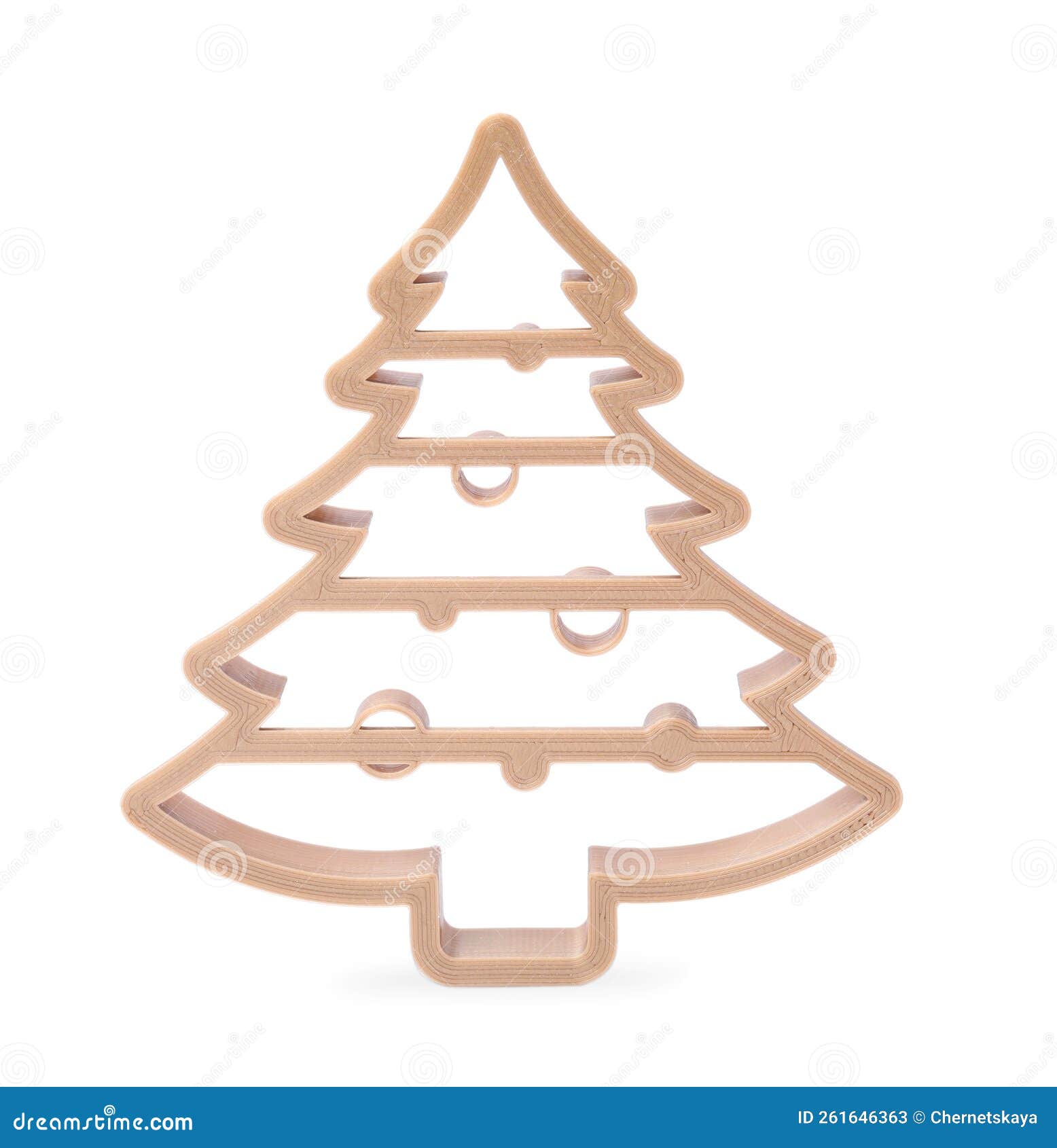 Cookie Cutter in Shape of Christmas Tree Isolated on White Stock Image ...