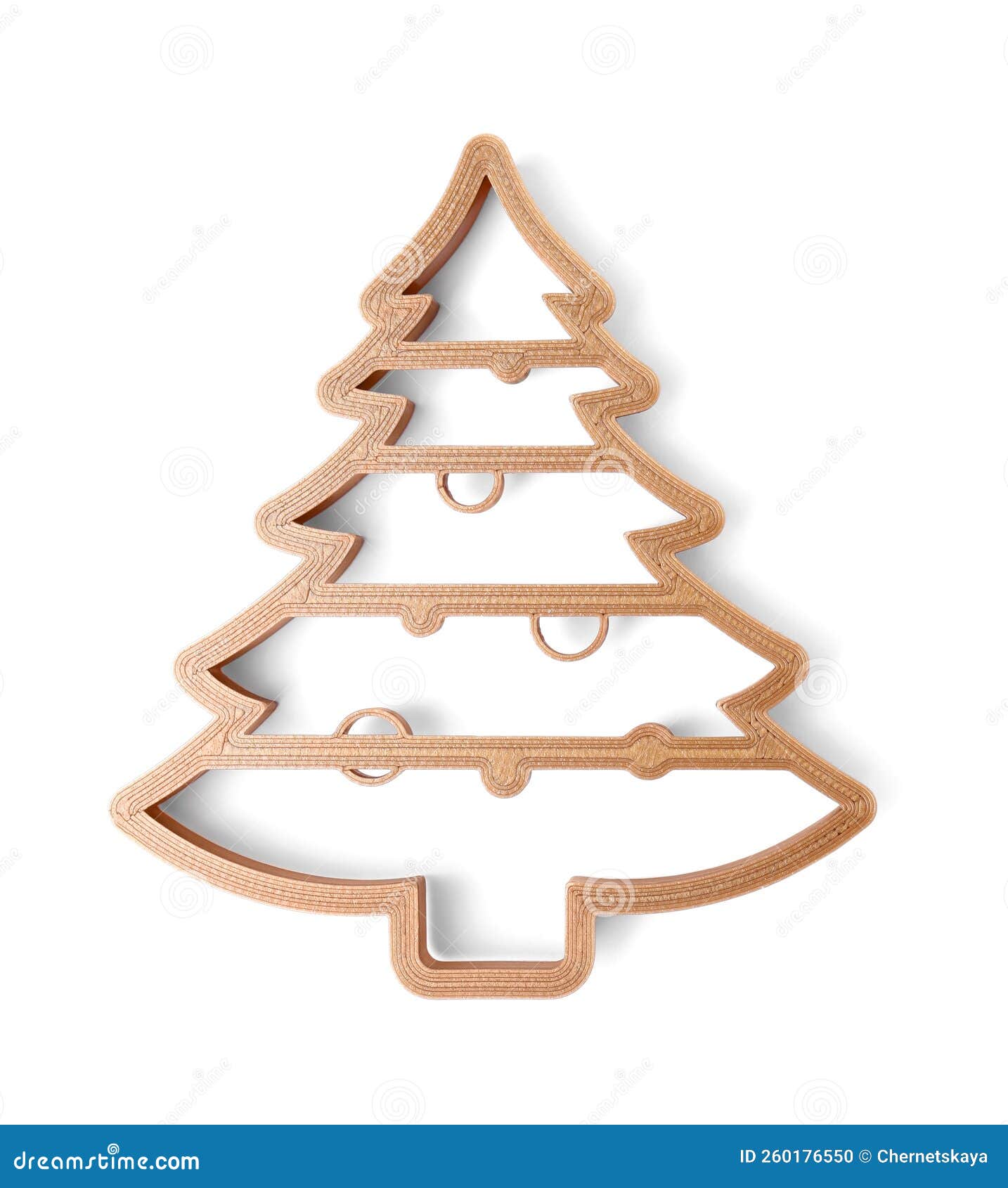 Cookie Cutter in Shape of Christmas Tree Isolated on White, Top View ...
