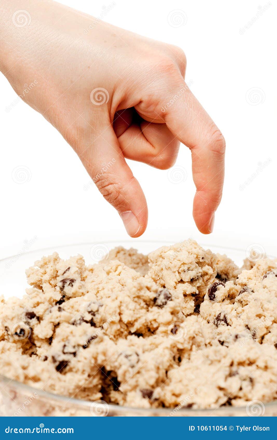 Cookie Dough Eat stock photo. Image of hand, isolated - 10611054
