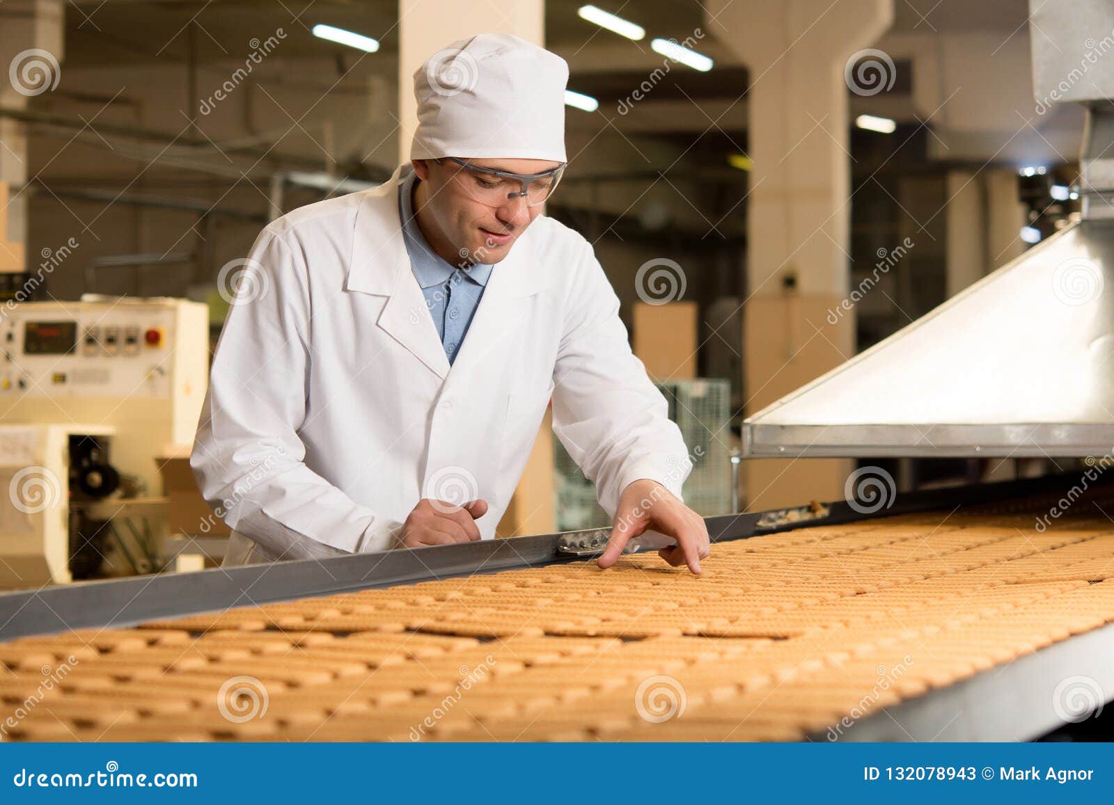 Cookie factory making stock image. Image of cookery - 132078943