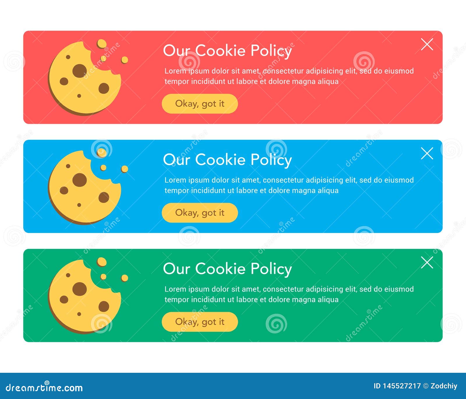 Cookie flat design stock vector. Illustration of policy - 145527217
