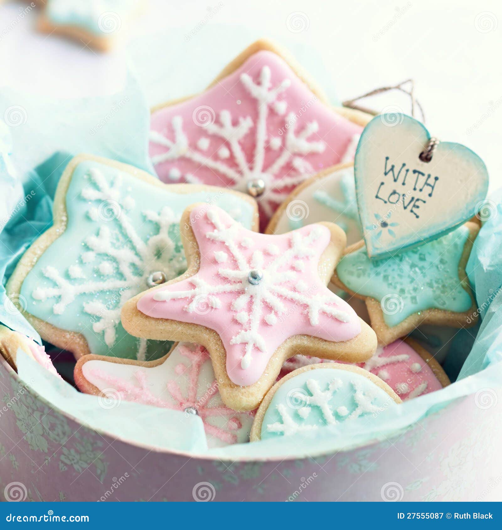 Cookie gift box stock image. Image of lots, selection - 27555087