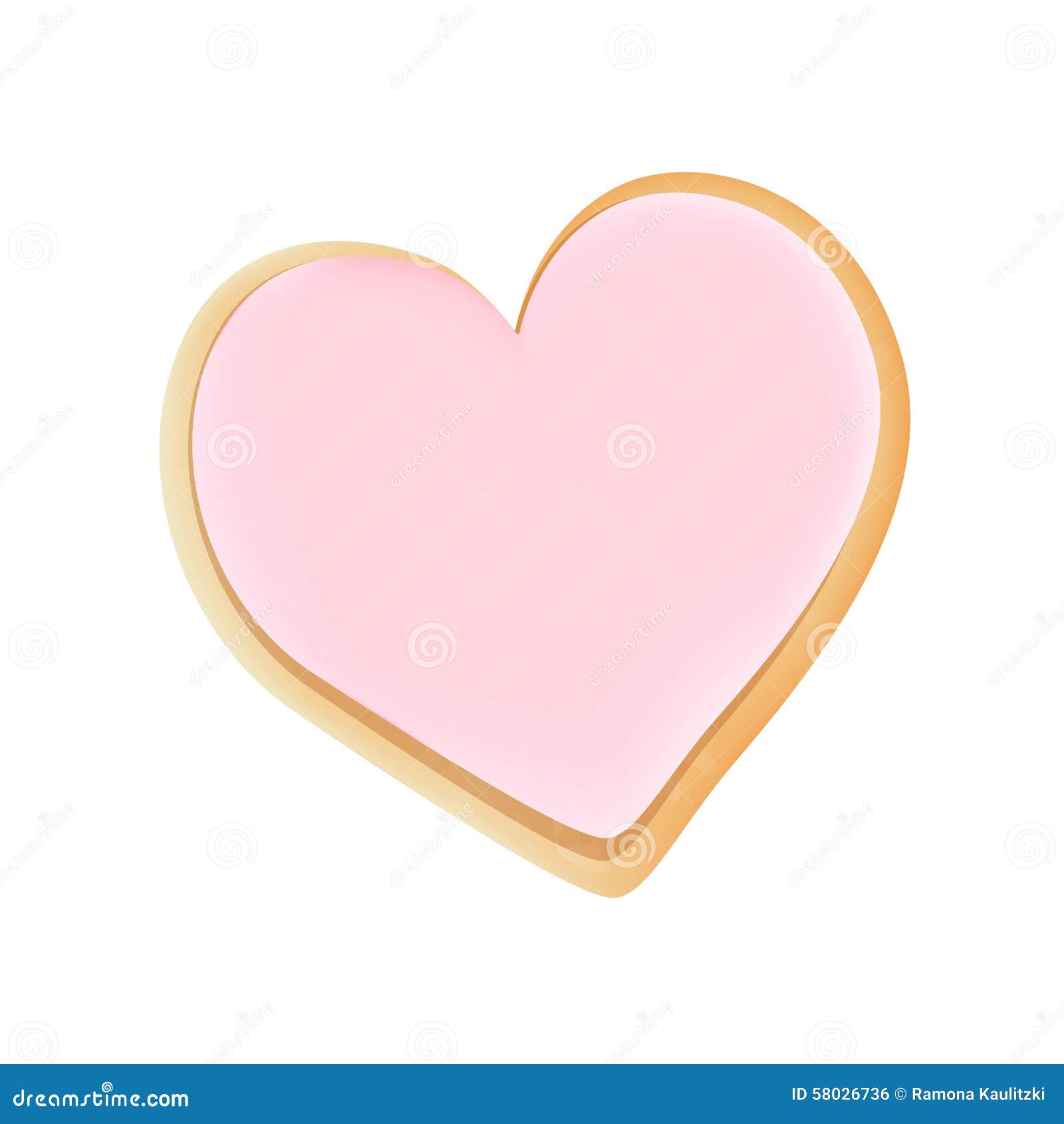 Cookie Heart stock illustration. Illustration of sweetmeats - 58026736