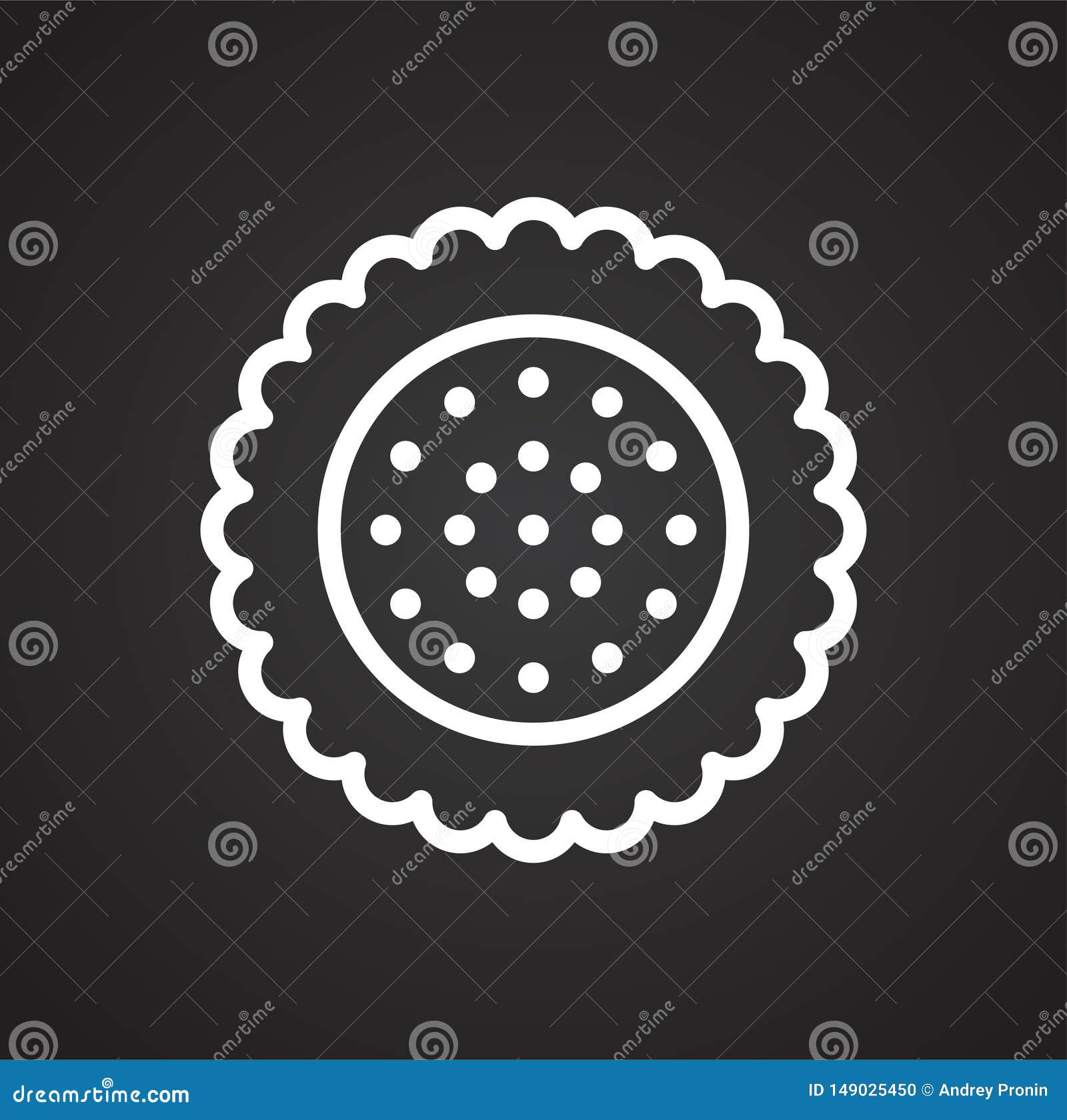 Cookie Icon on Background for Graphic and Web Design. Simple Vector ...