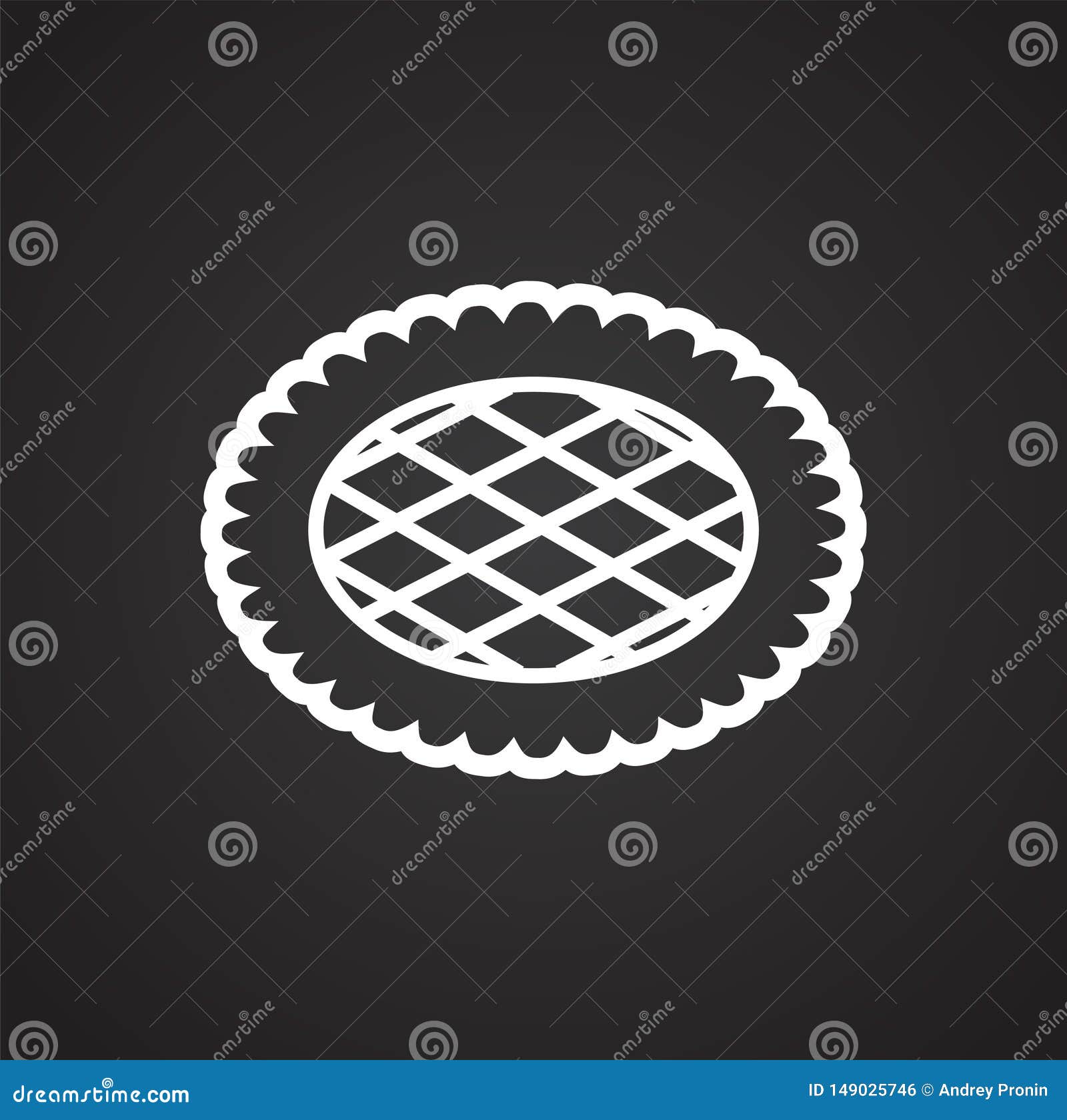 Cookie Icon on Background for Graphic and Web Design. Simple Vector ...