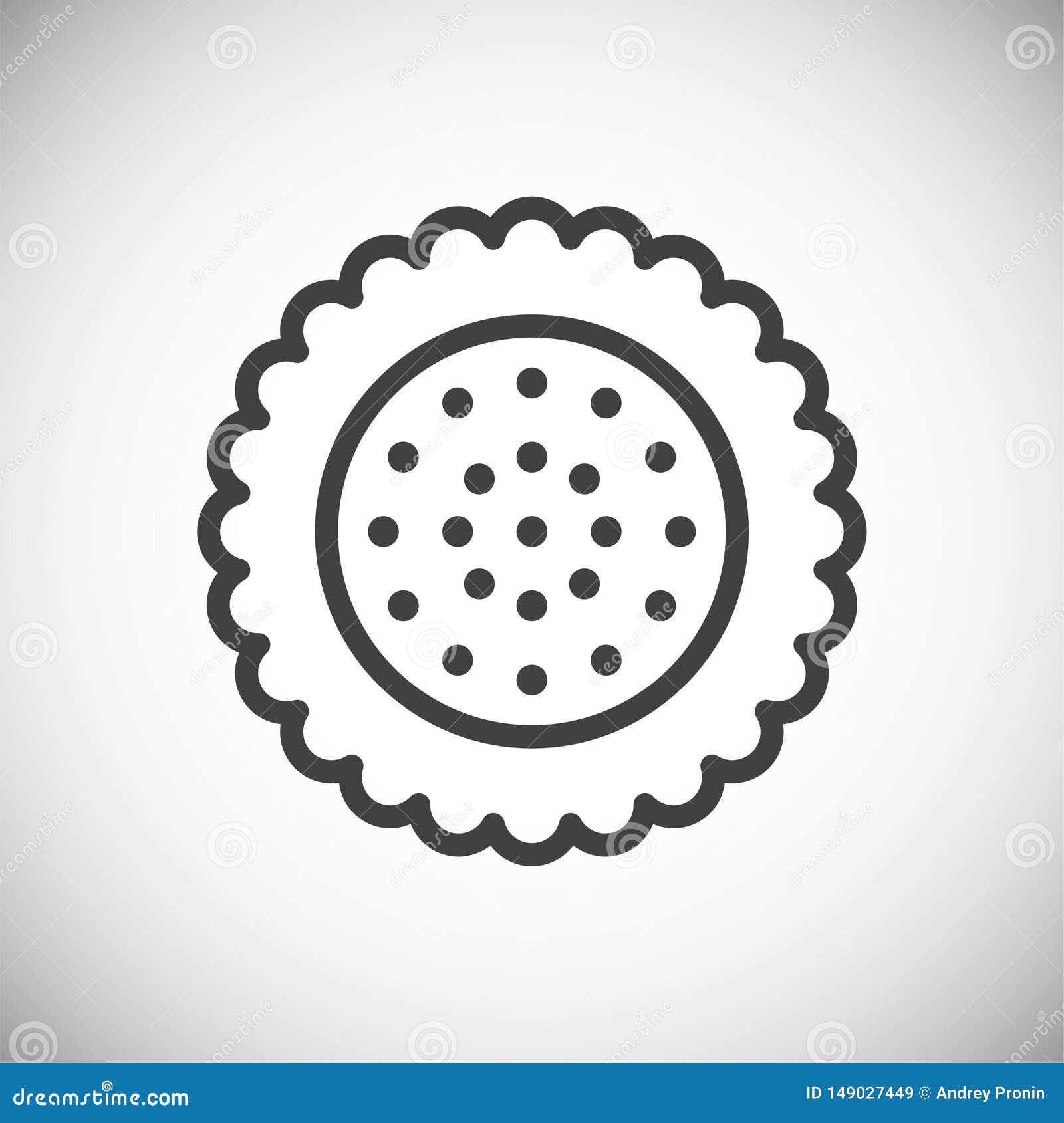 Cookie Icon on Background for Graphic and Web Design. Simple Vector ...