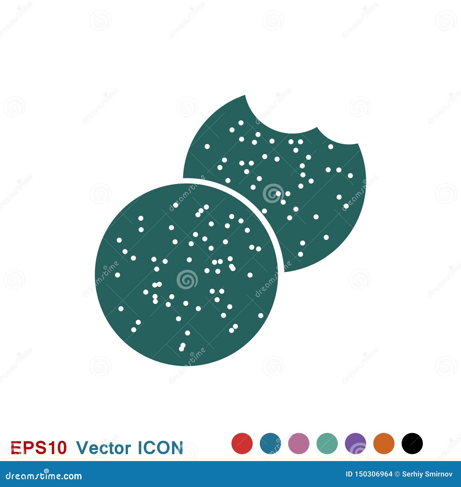 Cookie Icon. Biscuit Cookie or Biscotti Vector Icon Stock Illustration ...