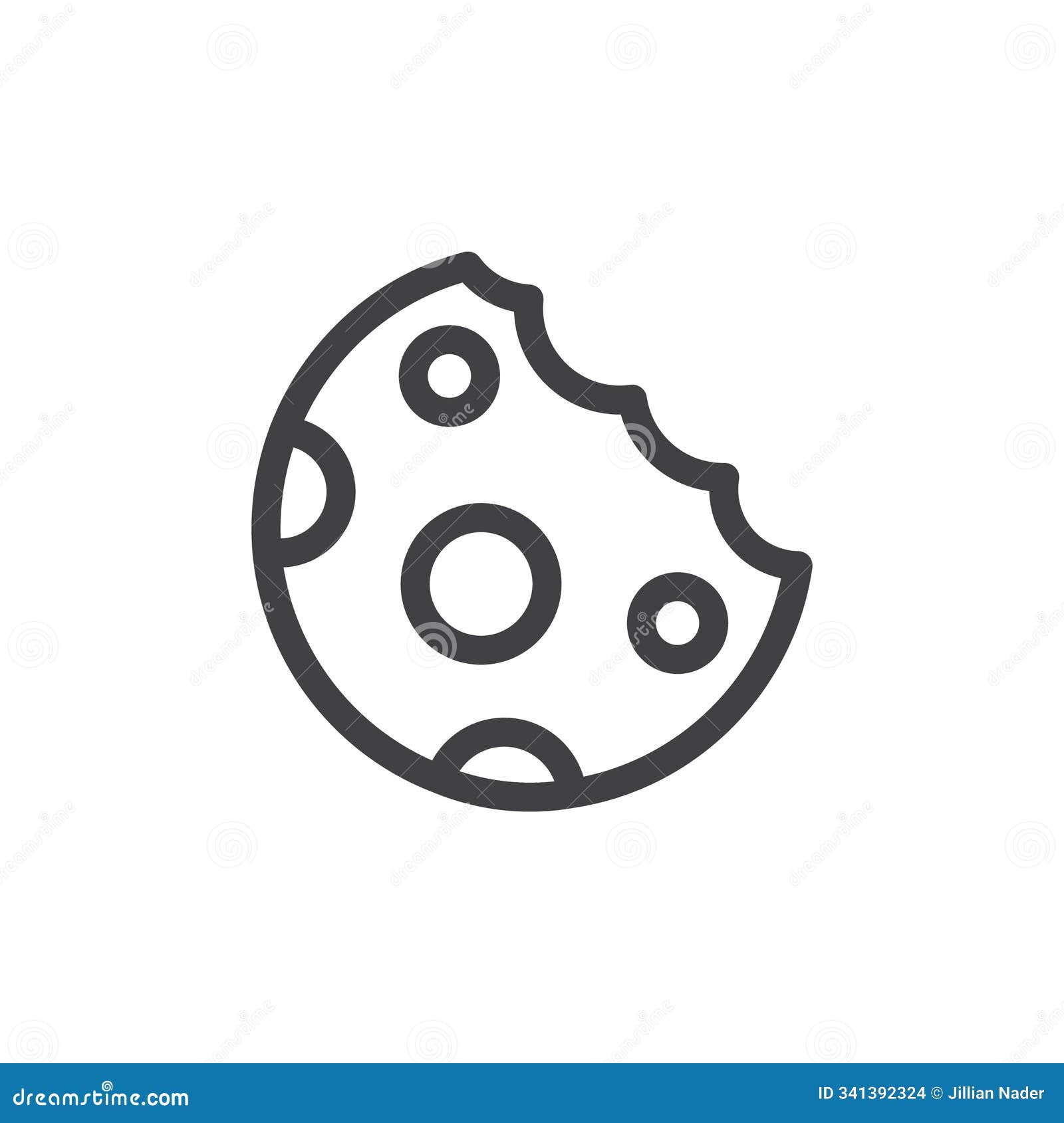 Cookie Icon Simple Outline Vector Logo Stock Vector - Illustration of ...