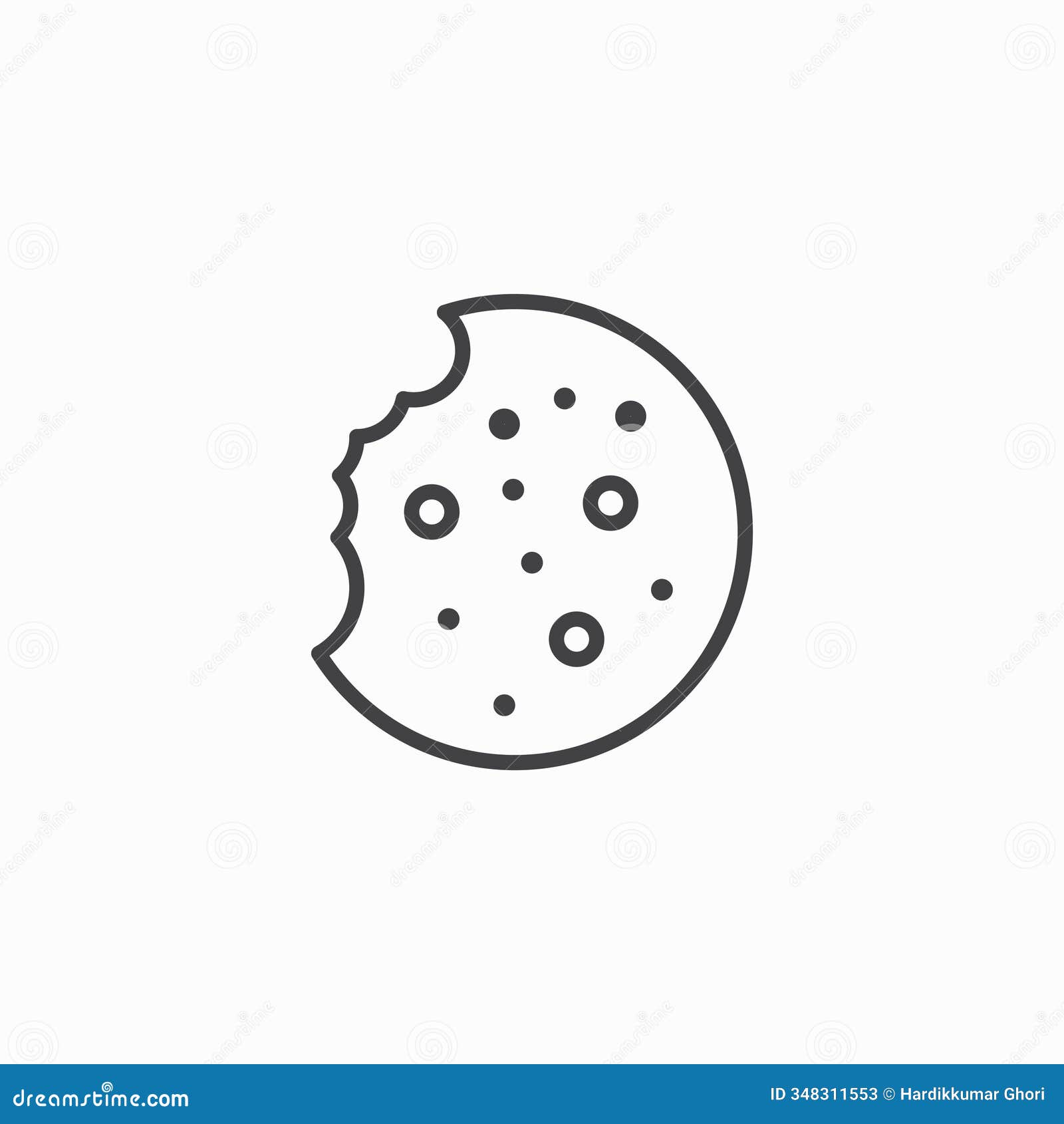 Cookie icon vector stock vector. Illustration of sweet - 348311553