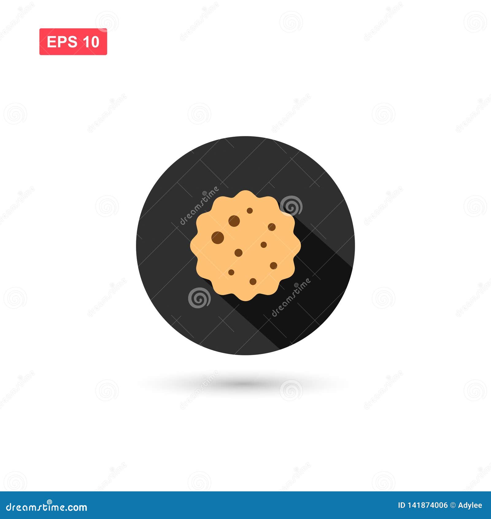 Cookie Icon Vector Isolated 5 Stock Vector - Illustration of pictogram ...