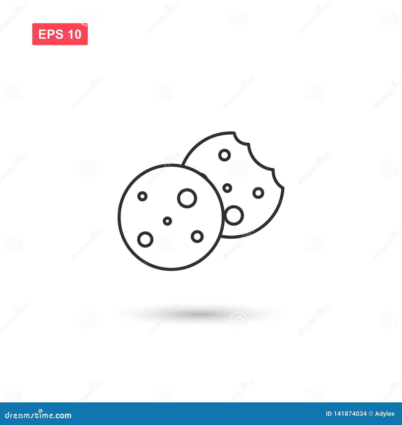 Cookie Icon Vector Isolated 2 Stock Vector - Illustration of delicious ...